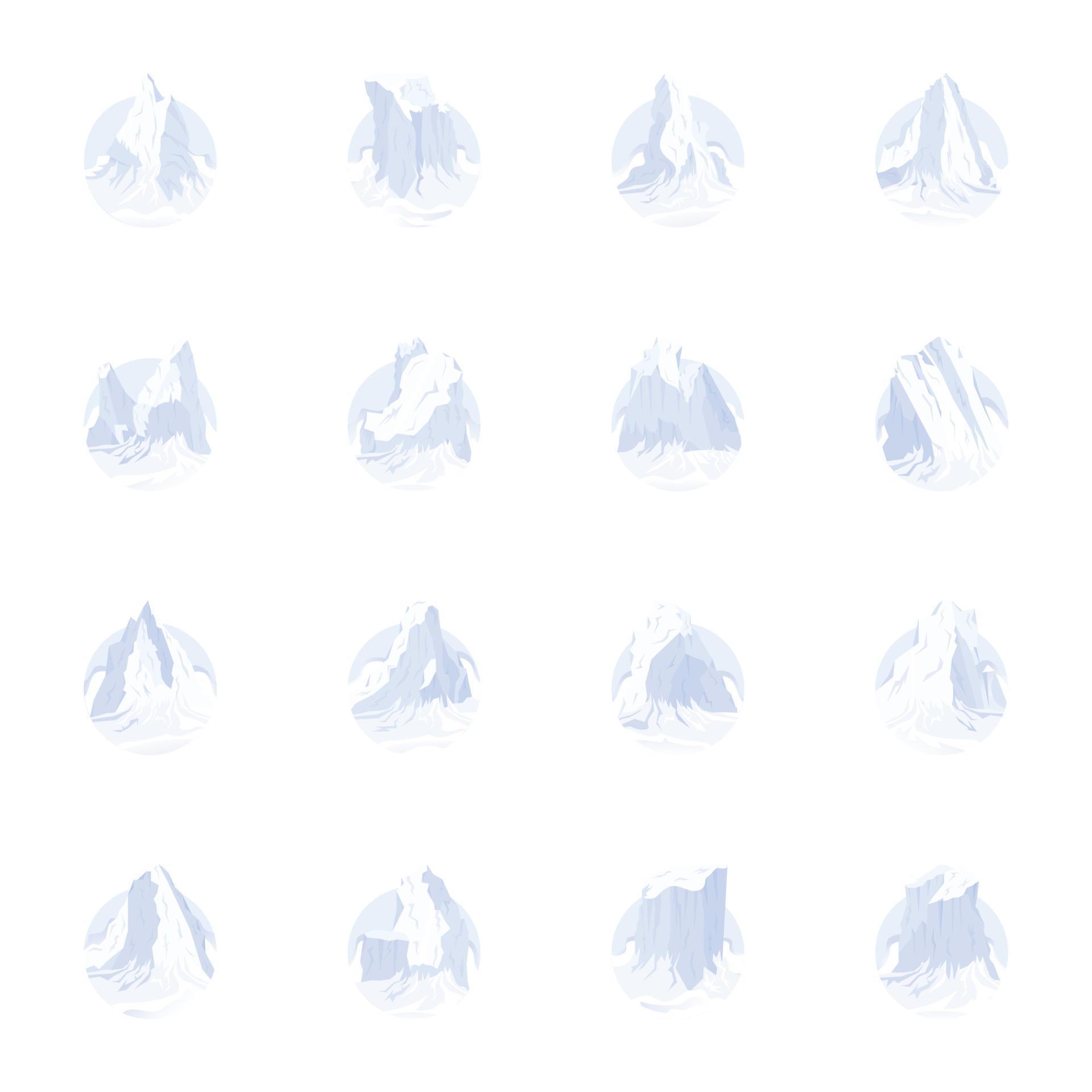 A flat illustration of glacier 11948313 Vector Art at Vecteezy