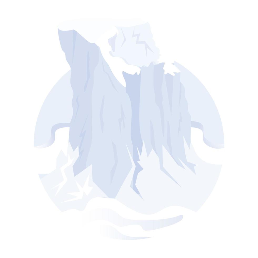 A flat illustration of glacier 11948322 Vector Art at Vecteezy