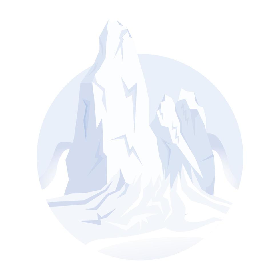 A flat illustration of glacier 11948366 Vector Art at Vecteezy