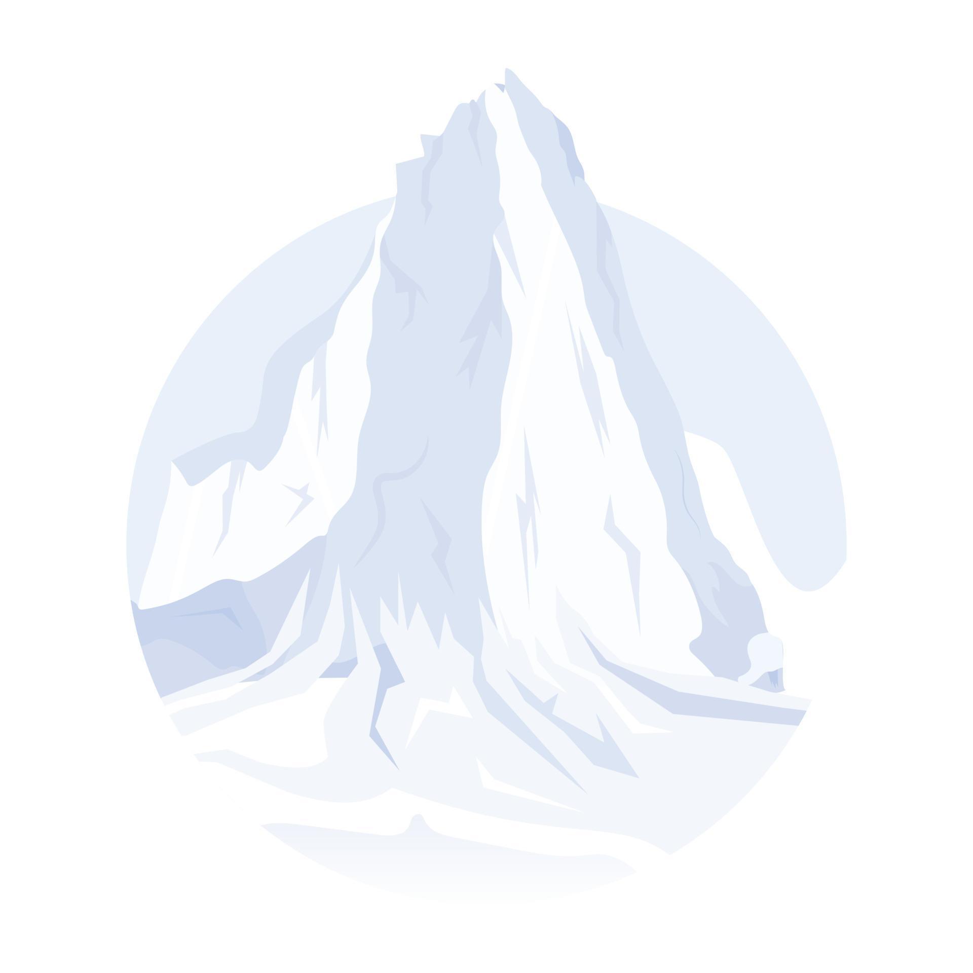 A flat illustration of glacier 11948379 Vector Art at Vecteezy