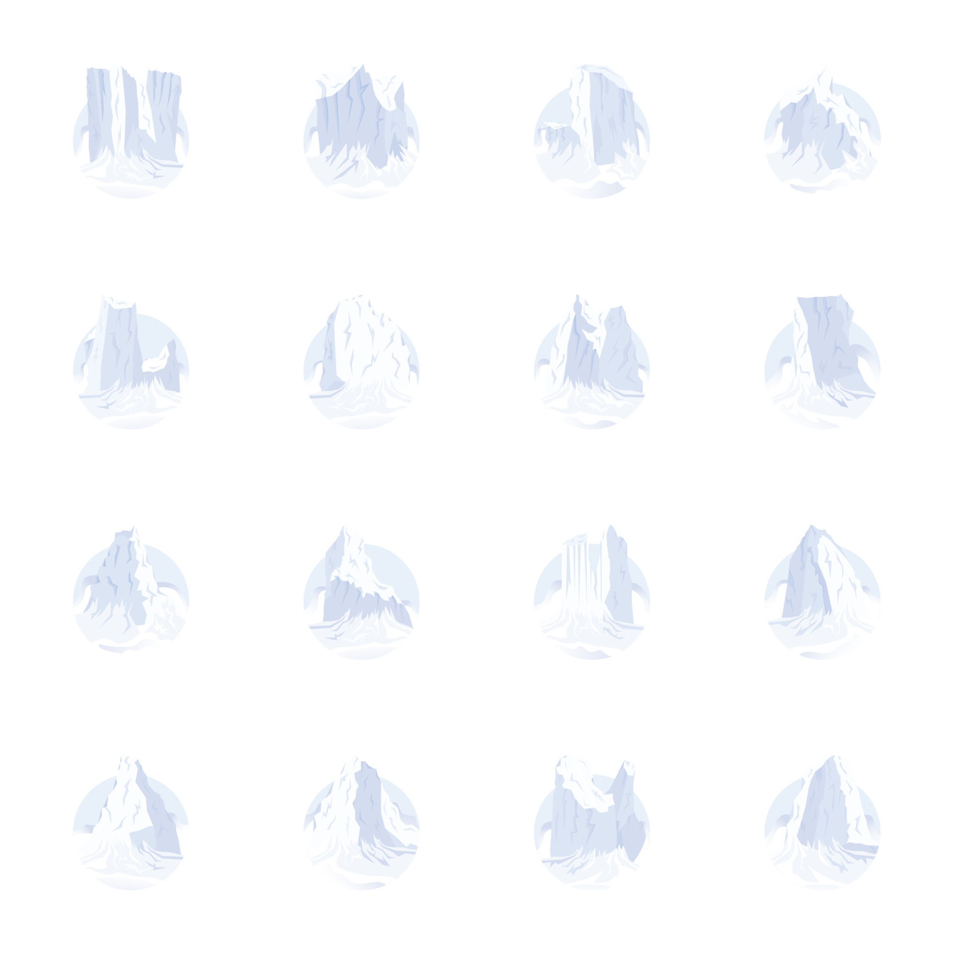 A flat illustration of glacier 11948389 Vector Art at Vecteezy