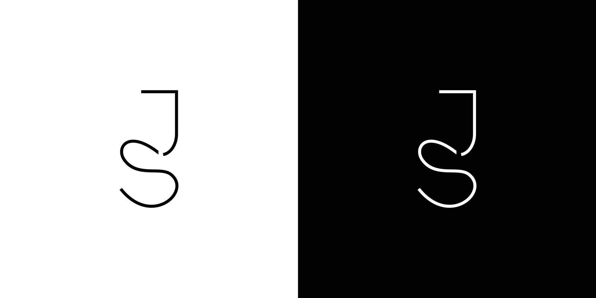 Modern and unique JS letter initials logo design 11954188 Vector Art at Vecteezy