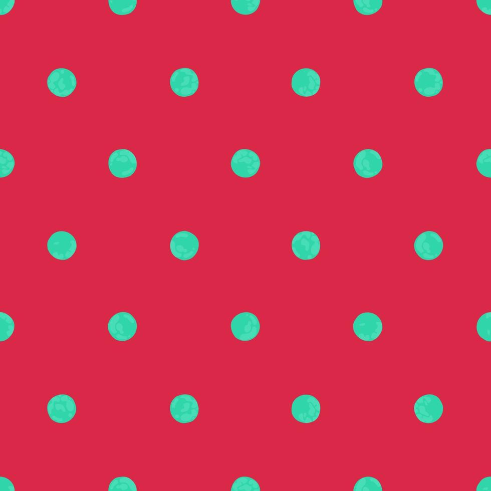 Green Polka Dot on Red Backdrop, Christmas Background, Seamless Pattern ...