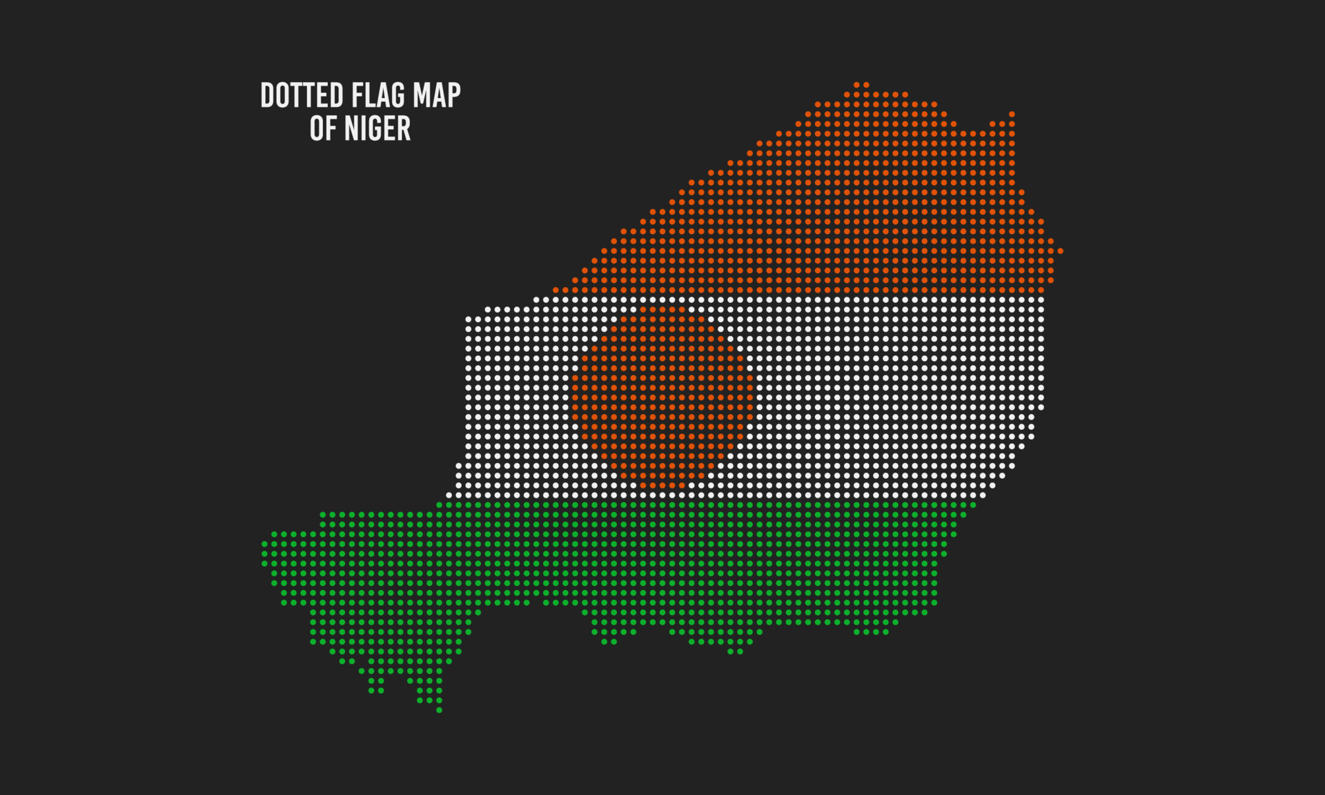 Halftone Dotted Flag Map of Niger Vector Illustration 11955174 Vector ...