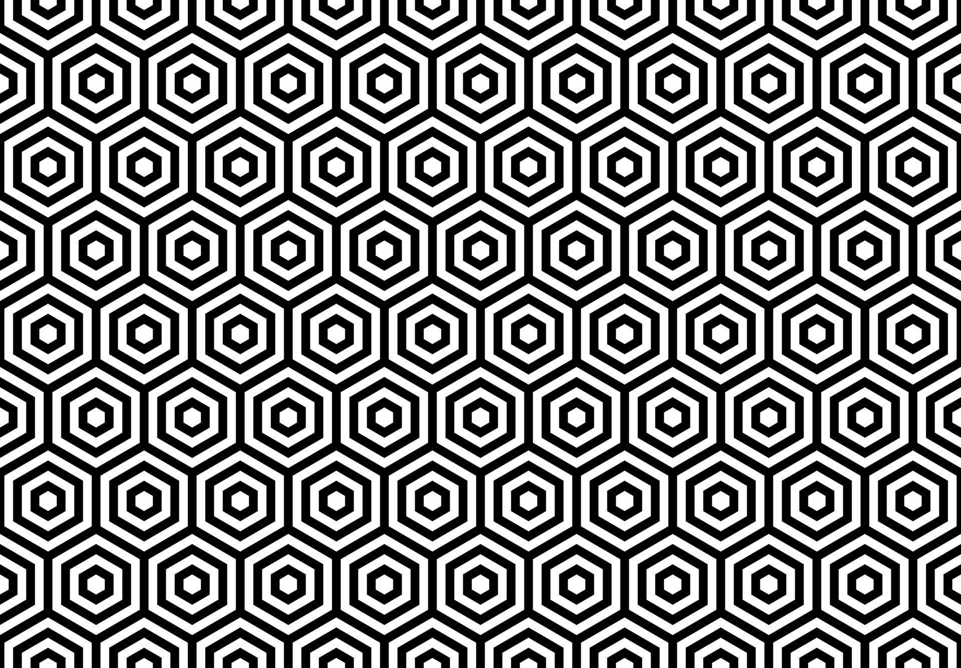 Hexagon abstract black and white seamless. handicraft, fabric ...