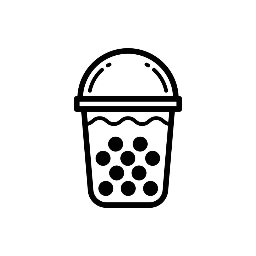 Pearl Milk Tea Glass Icon Vector Icon Illustration 11957326 Vector Art At Vecteezy