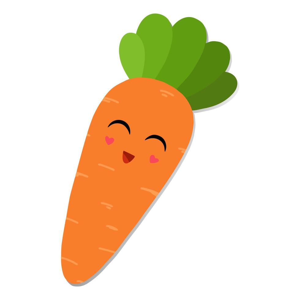 Cute Cartoon Carrot Vector Kawaii Illustration 11958645 Vector Art At