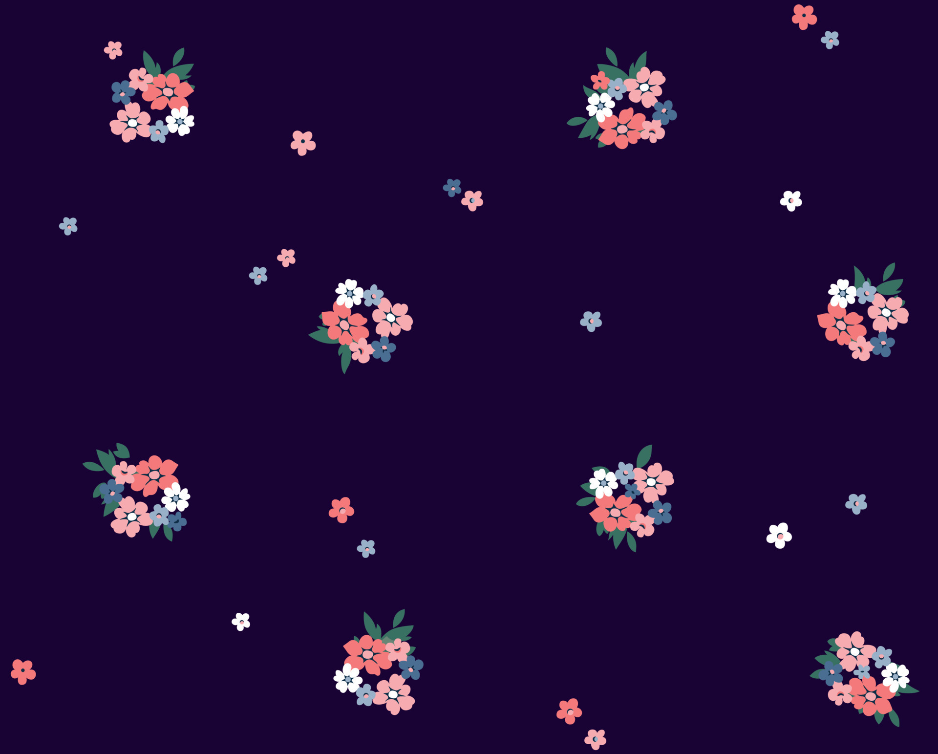 Seamless Floral Pattern In Vector Vector Seamless Pattern Collection
