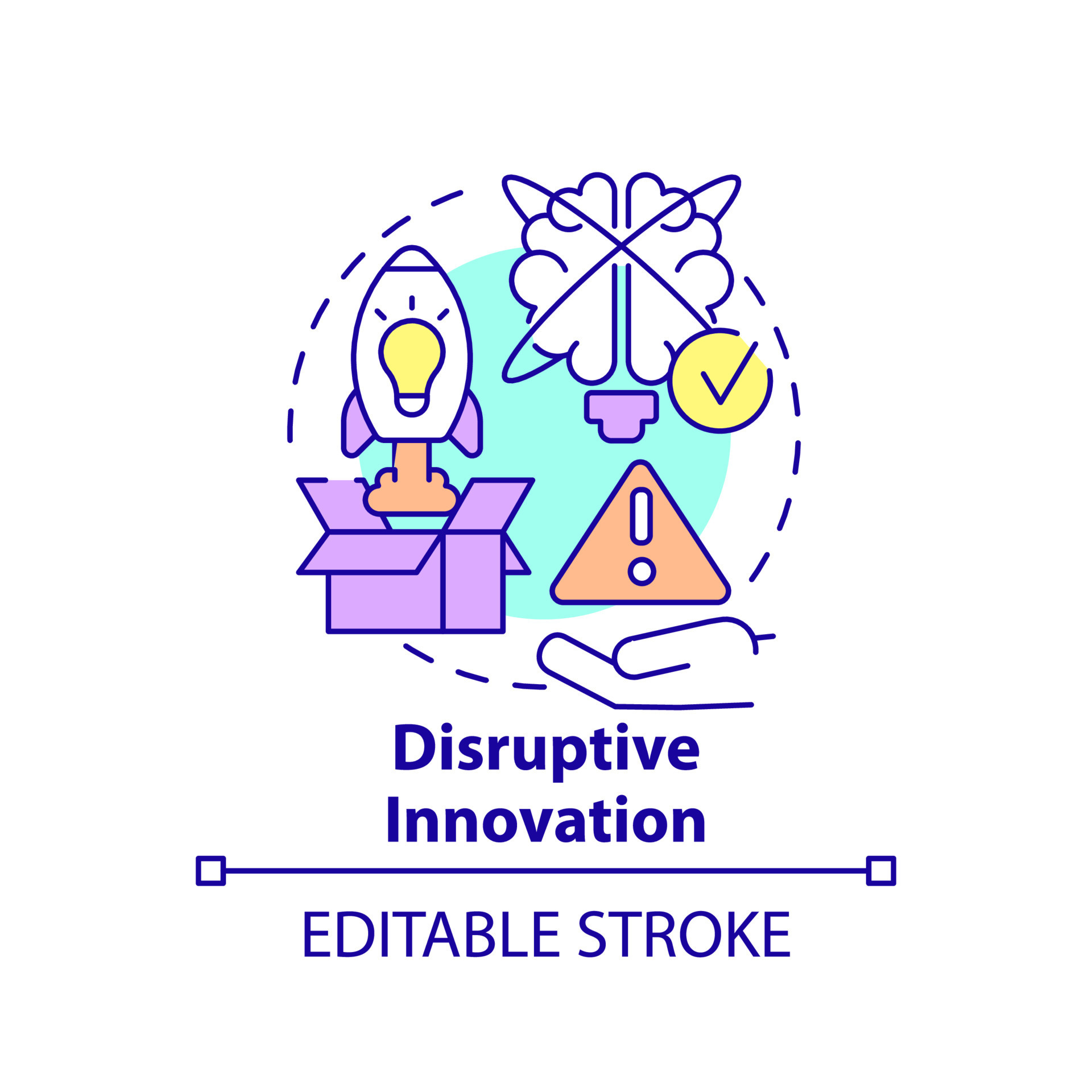 Disruptive Innovation Concept Icon Form Of Innovation In Business Abstract Idea Thin Line