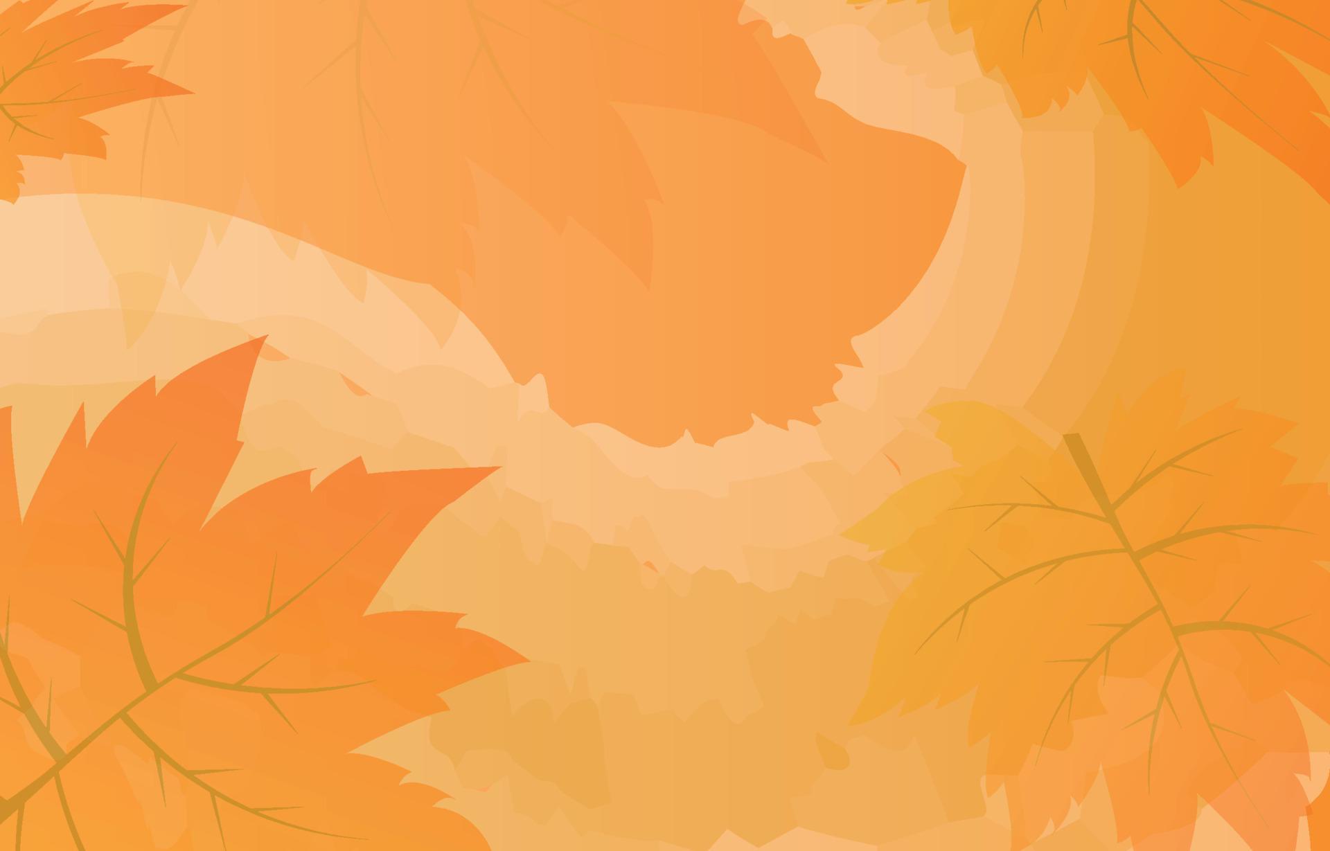 Autumn minimal background decorated with leaves golden yellow and ...