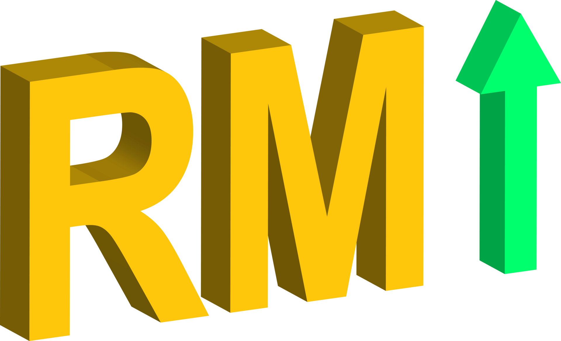3D-Symbol des steigenden malaysischen Ringgit-Währungswerts mit grünem Aufwärtspfeil 11964480 PNG