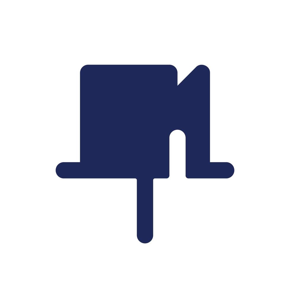 Attached Message Black Glyph Ui Icon Messenger App Control Pin Information User Interface