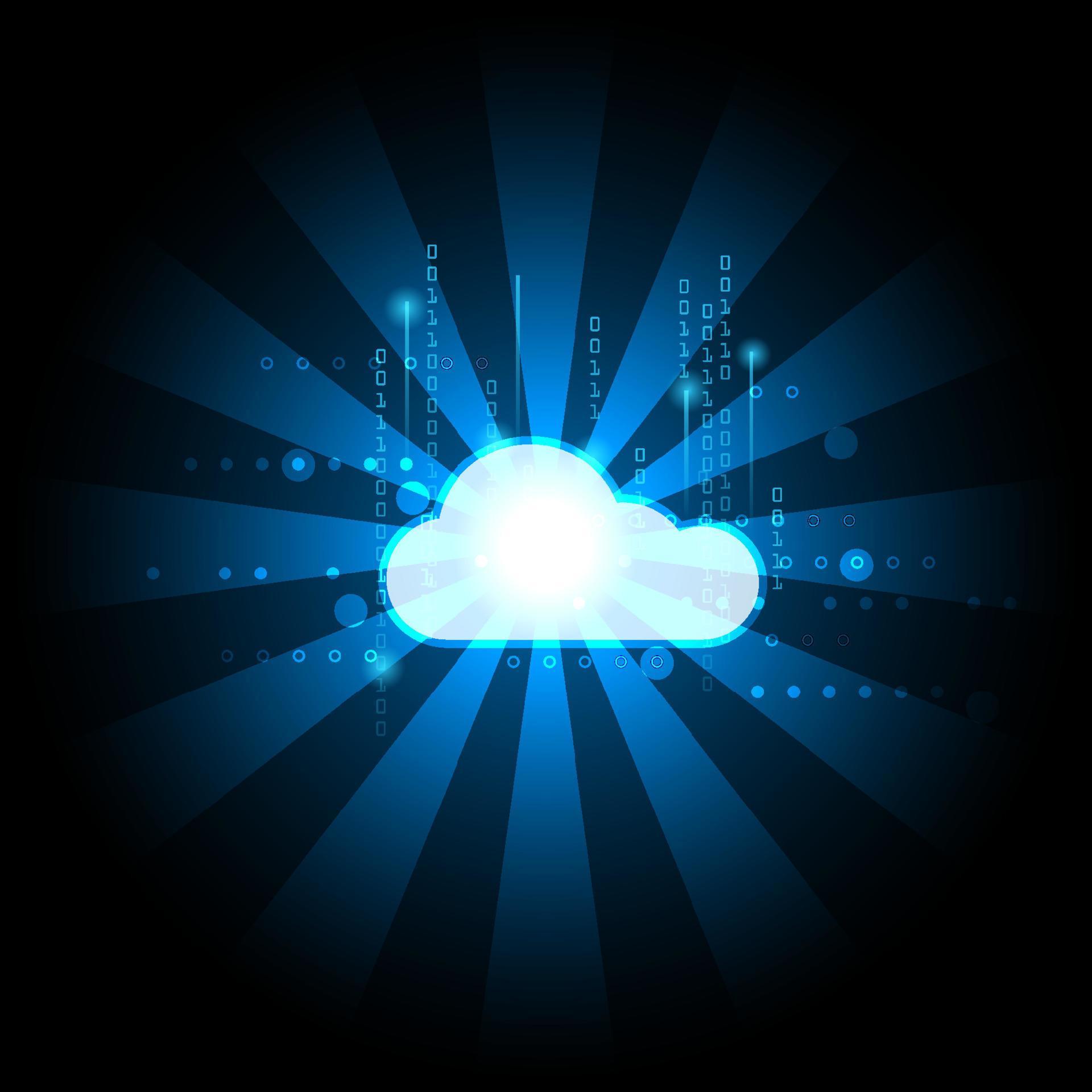 Cloud computing technology concept background. 11971482 Vector Art at ...