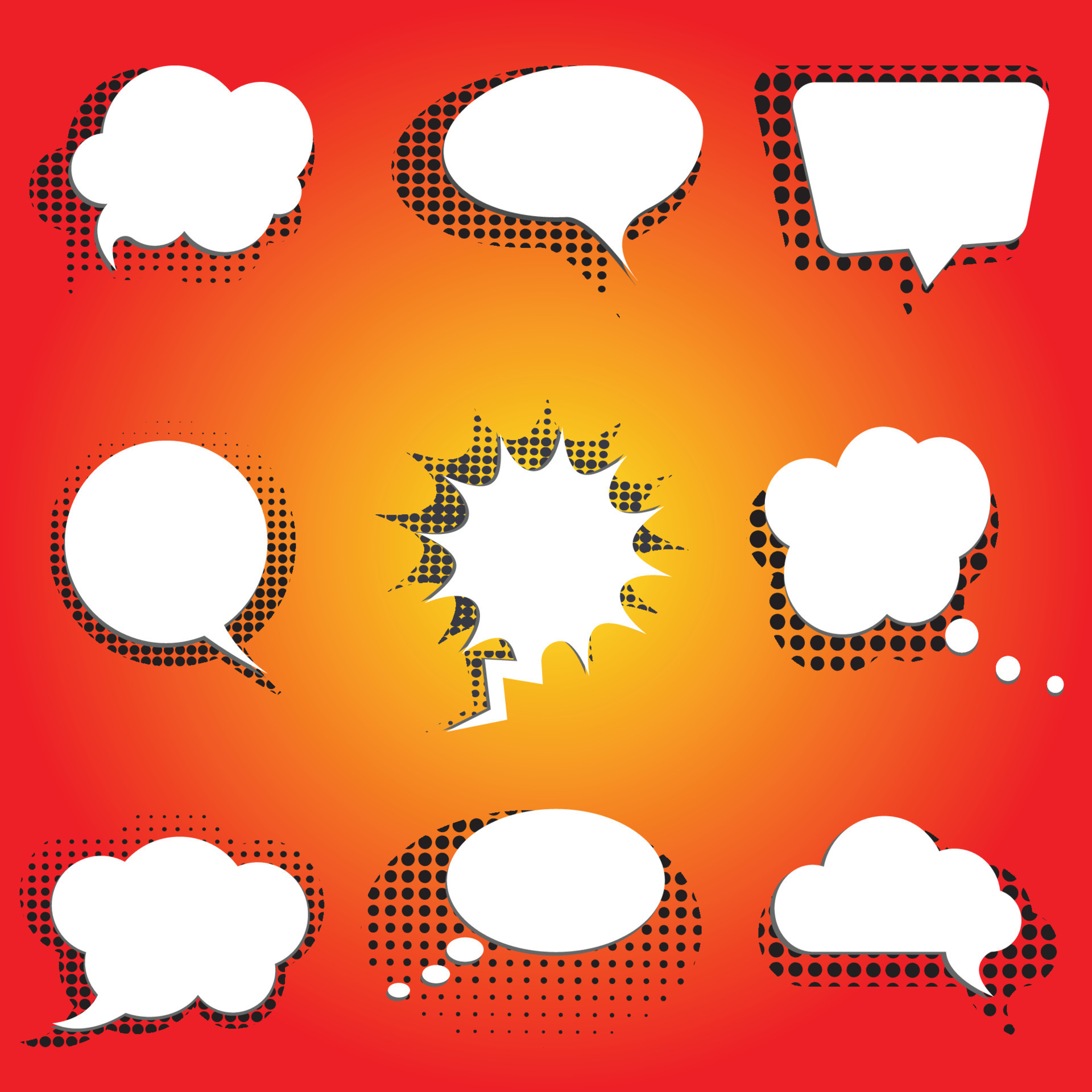 Comic book callout speech bubbles 11972747 Vector Art at Vecteezy Comic book callout speech bubbles 11972747 Vector Art at Vecteezy
