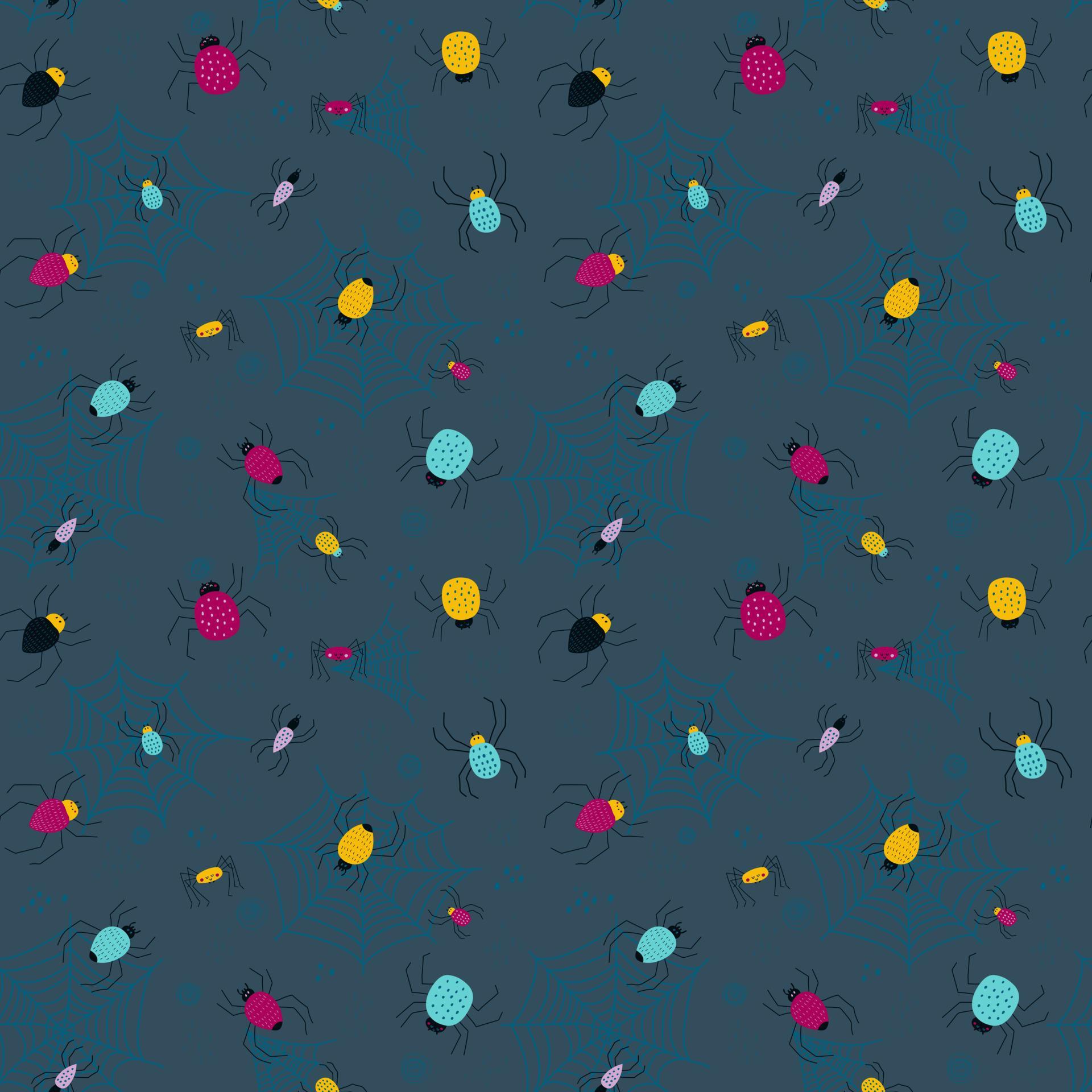 Seamless Pattern With Cute Spiders Vector Illustrations 11976524 Vector Art At Vecteezy
