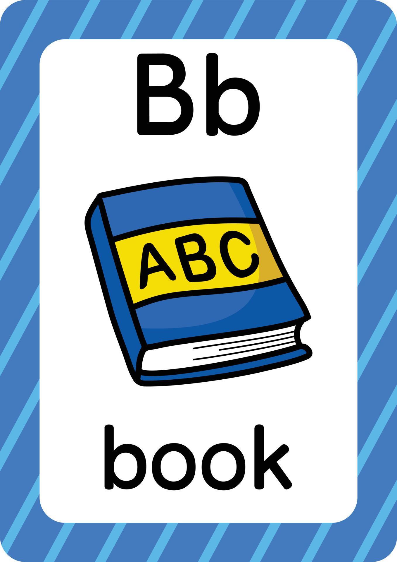 Book vector isolated on white background letter B flashcard Book ...