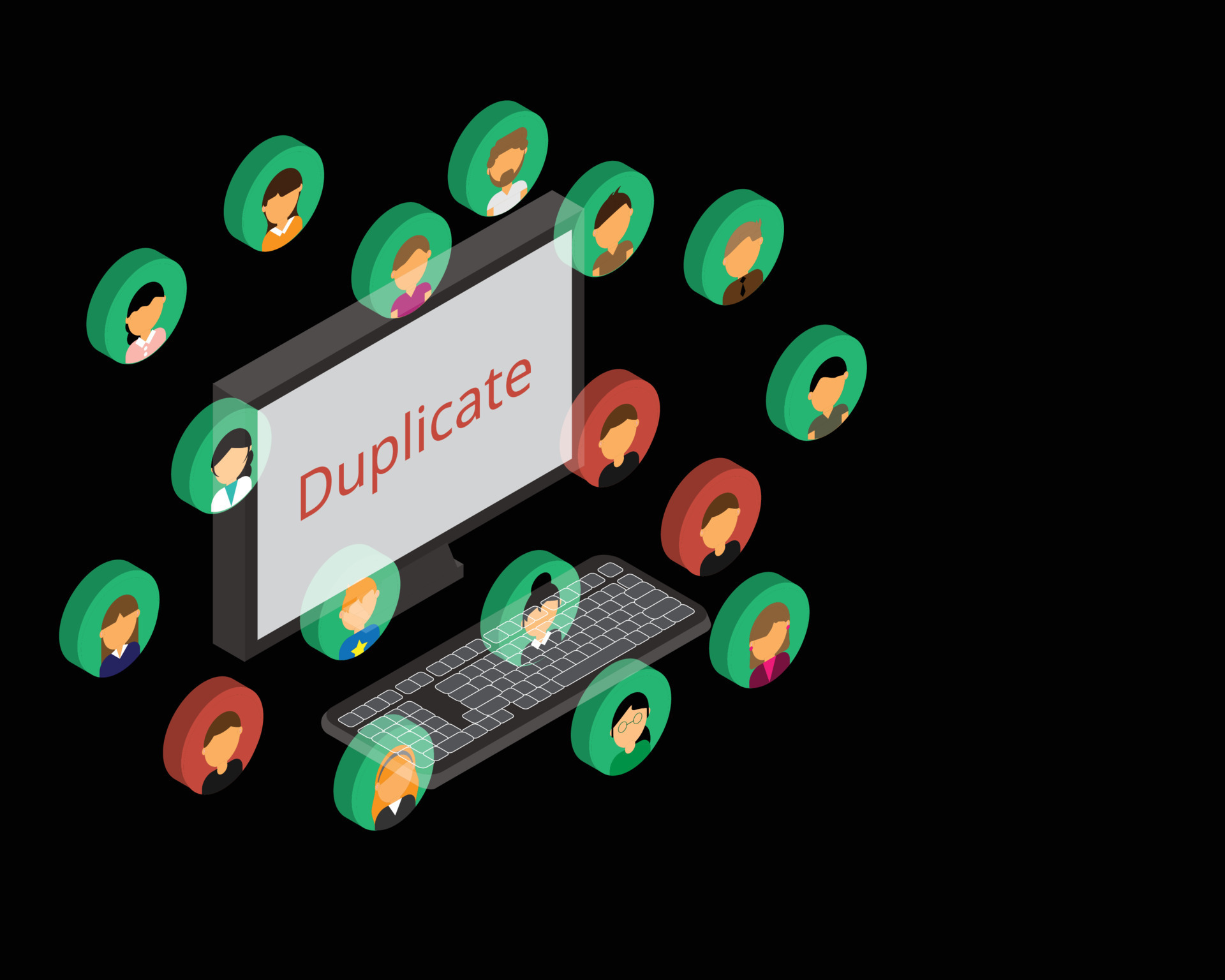 Duplicate Account Or Duplicate User Vector 11979648 Vector Art At Vecteezy