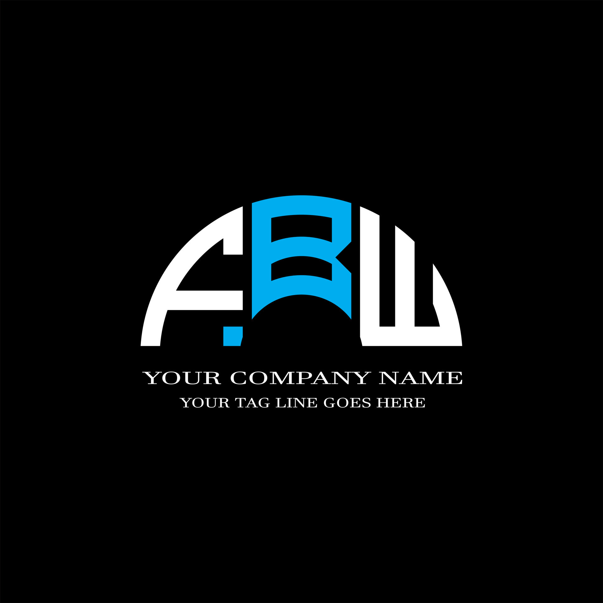 FBW letter logo creative design with vector graphic 11981314 Vector Art at Vecteezy