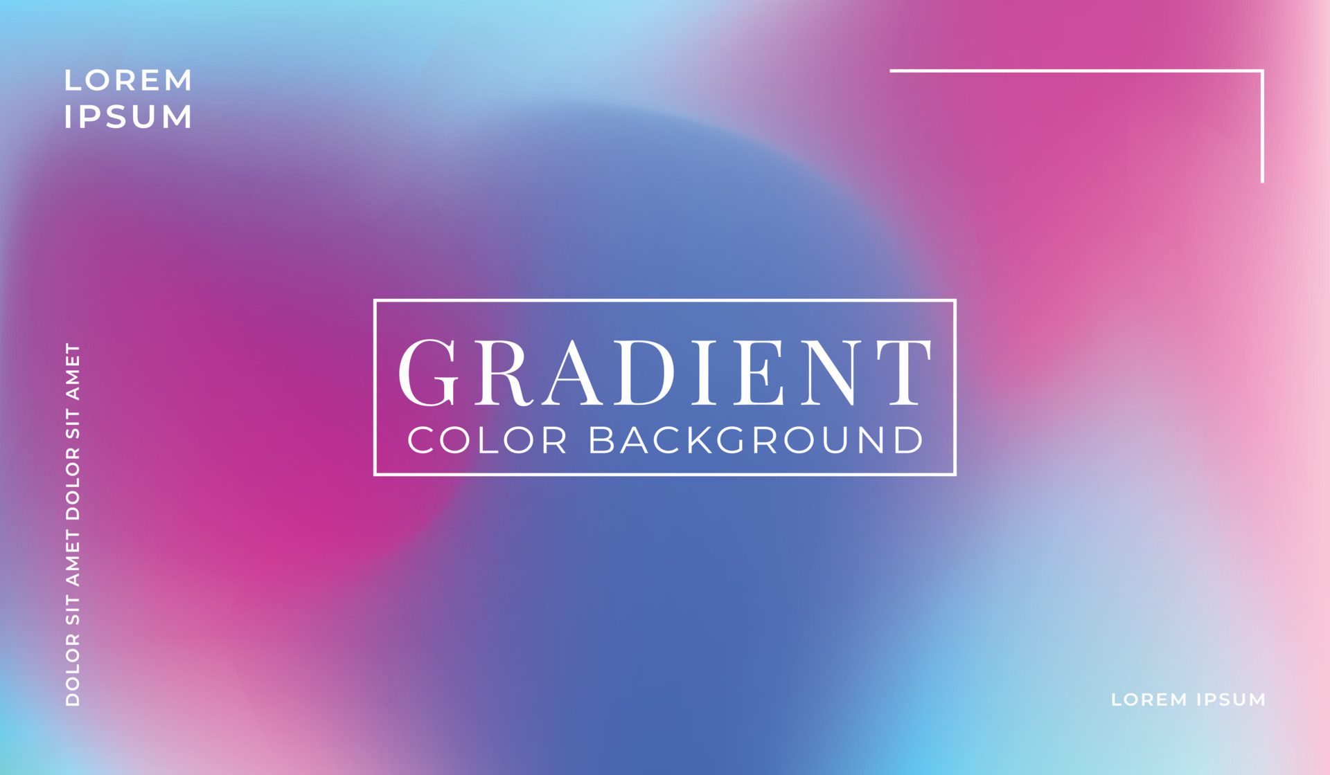 Colorful gradient background design with fluid graphic style. Vector ...
