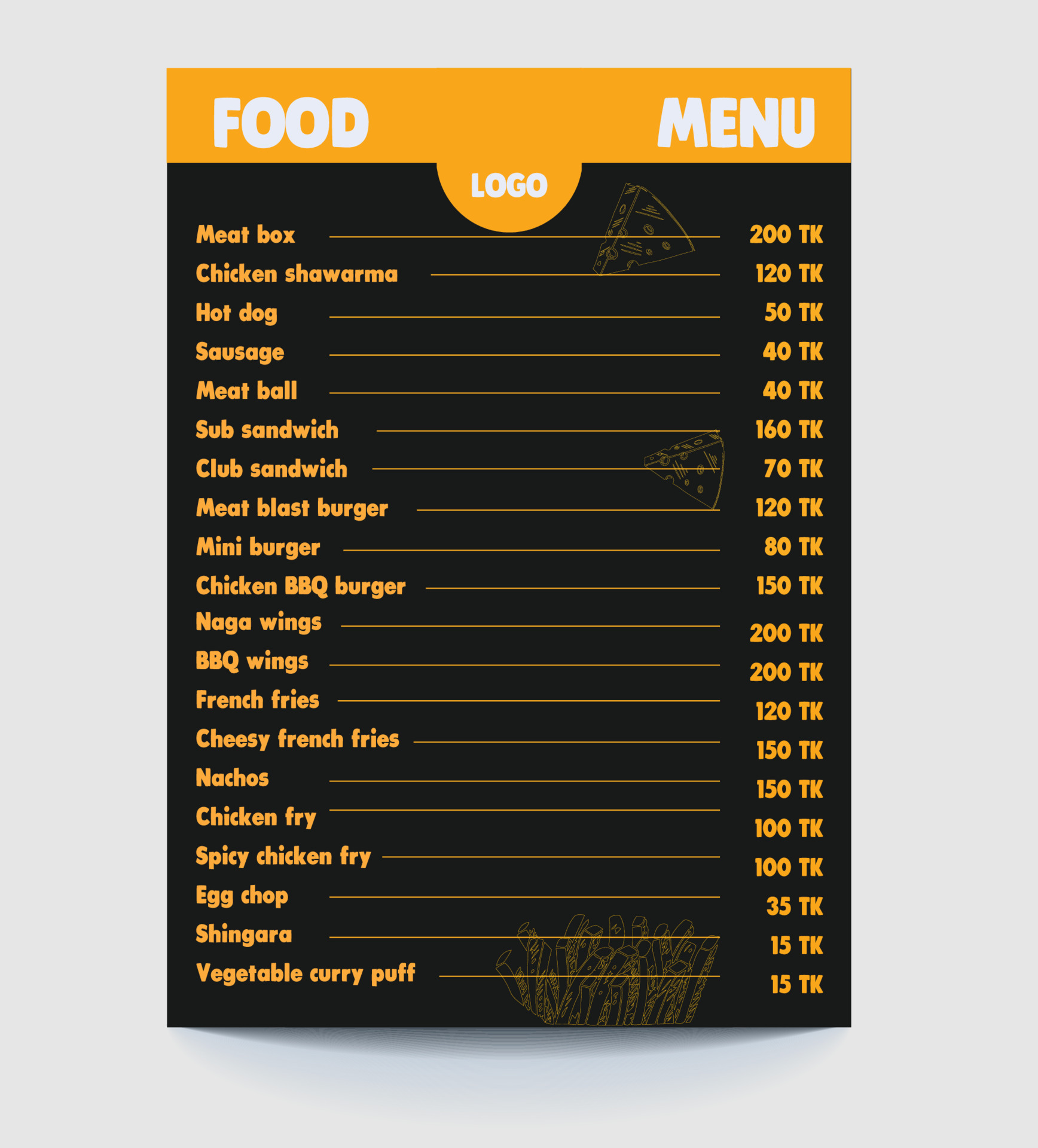 Food menu design template 11992254 Vector Art at Vecteezy