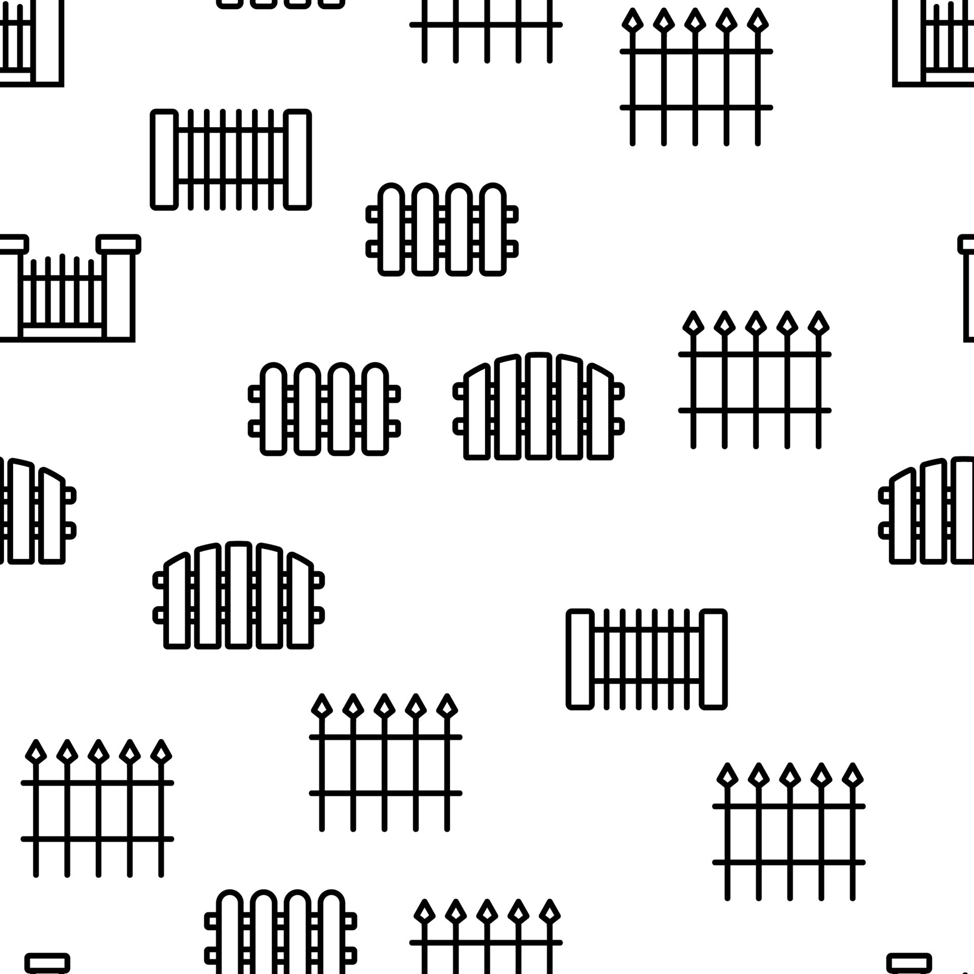 Fence Construction Vector Seamless Pattern 11994545 Vector Art At Vecteezy