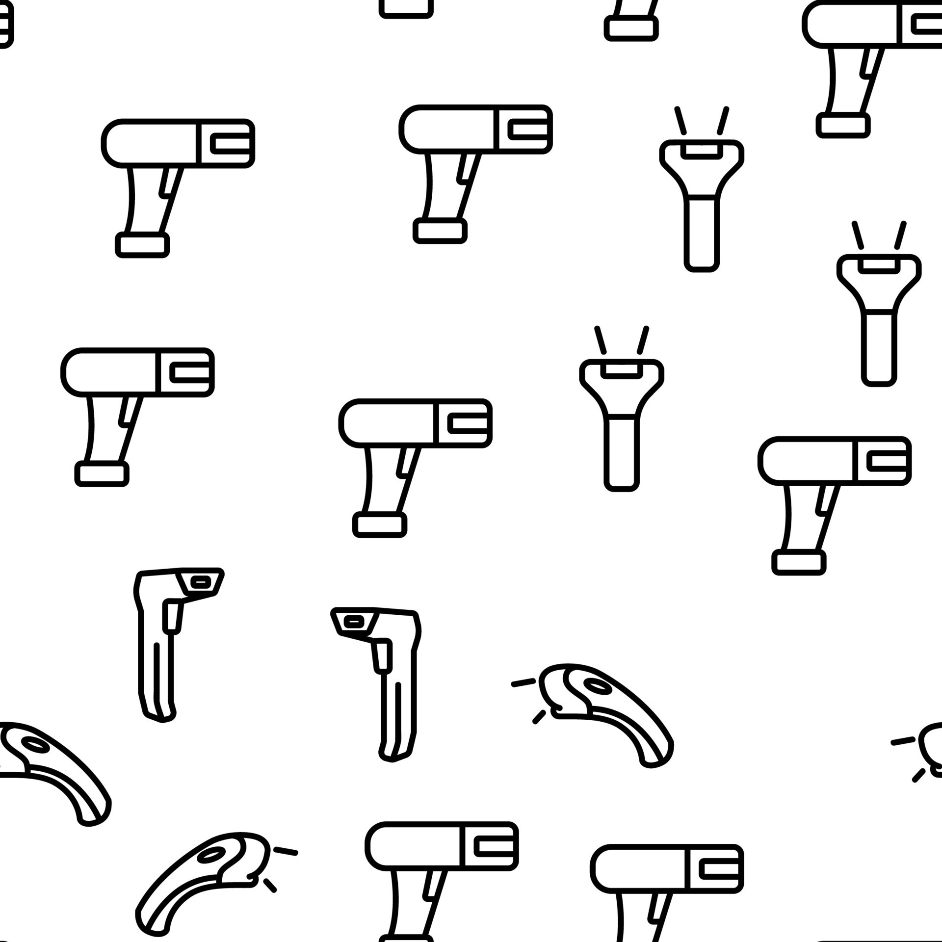 Barcode Scanner Device Vector Seamless Pattern 11994594 Vector Art At