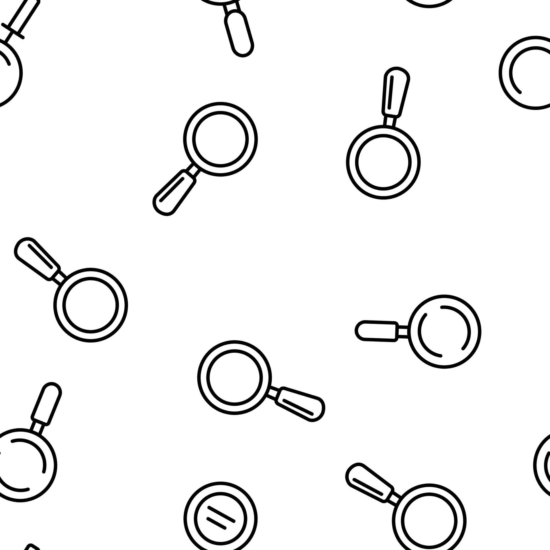 Magnifying Glass Magnifier Linear Vector Seamless Pattern 11994698