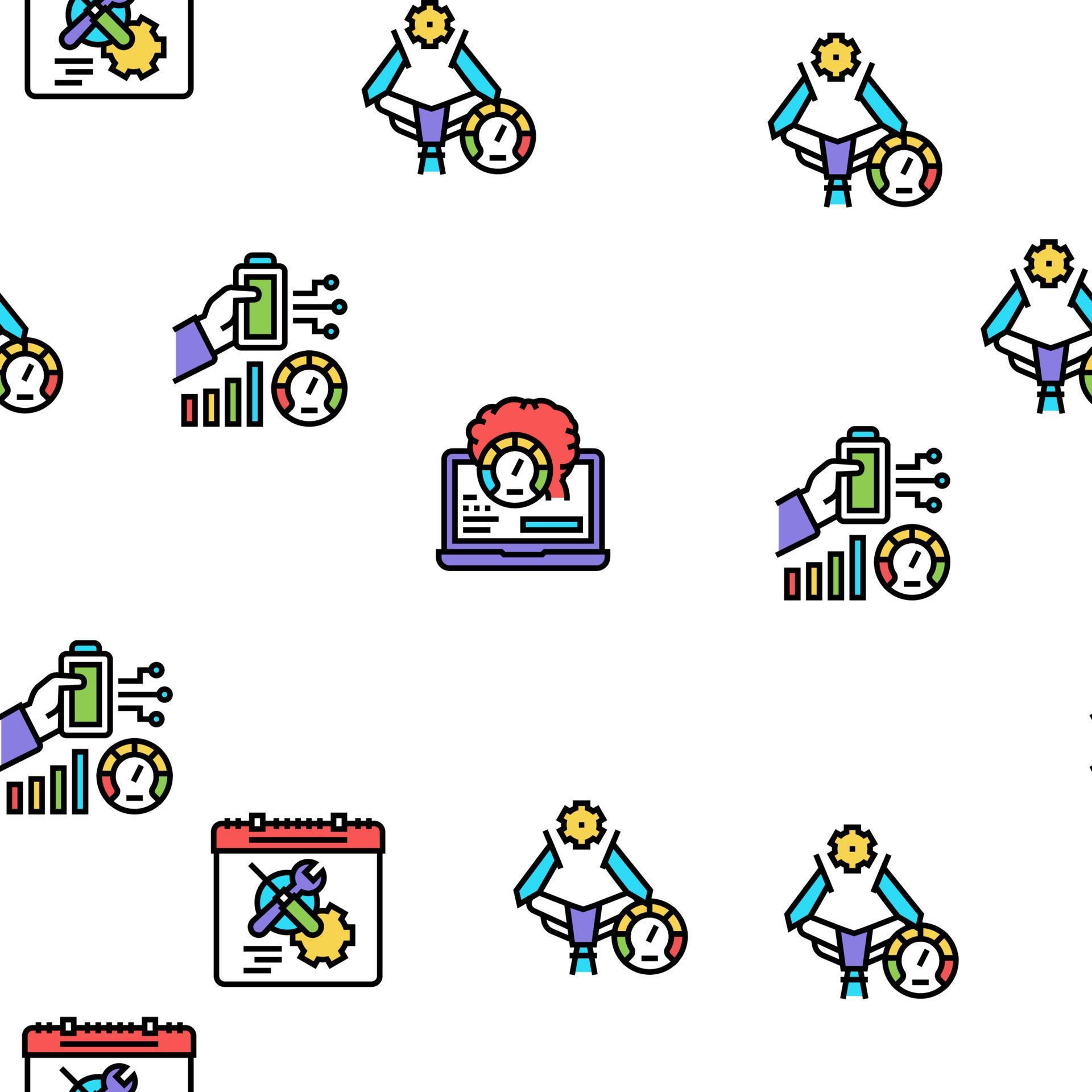 Optimize Operations Vector Seamless Pattern 11994732 Vector Art At Vecteezy