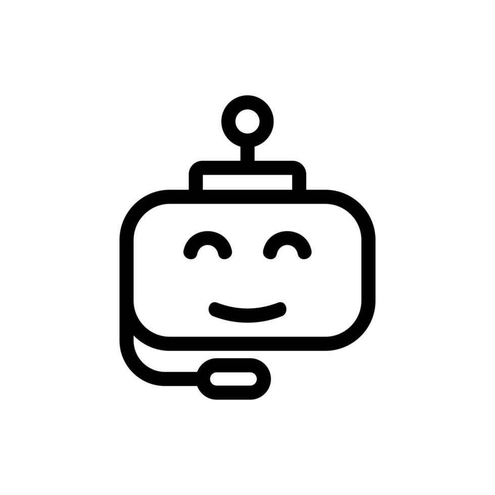 vector de icono de bot de chat. ilustración de símbolo de contorno ...