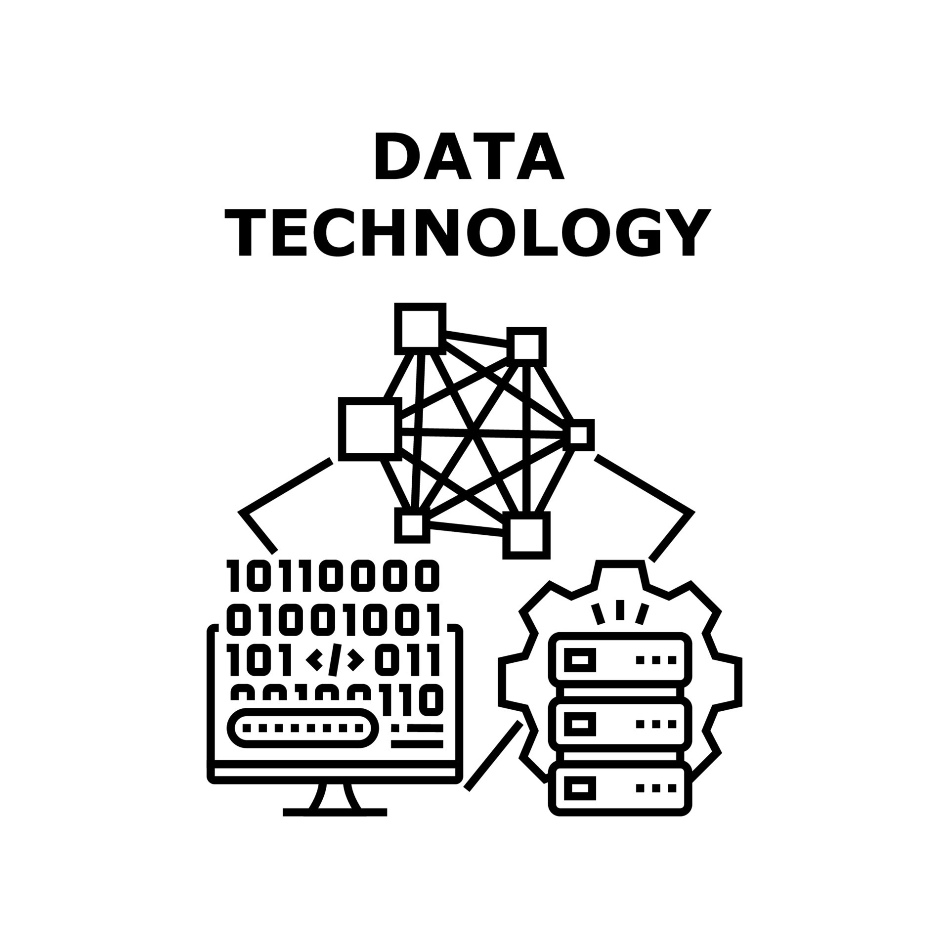 Data Technology Icon Vector Illustration 11995101 Vector Art At Vecteezy