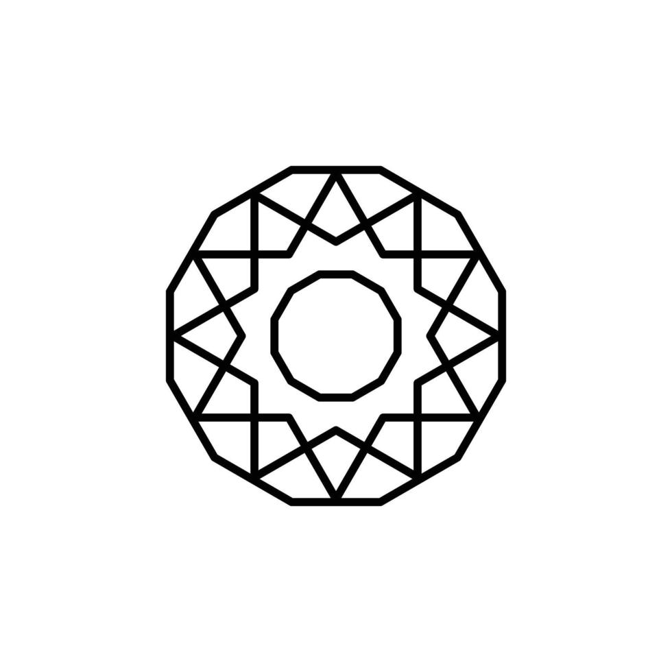 Circle Pattern Abstract Geometric Design Elements. Line style design ...