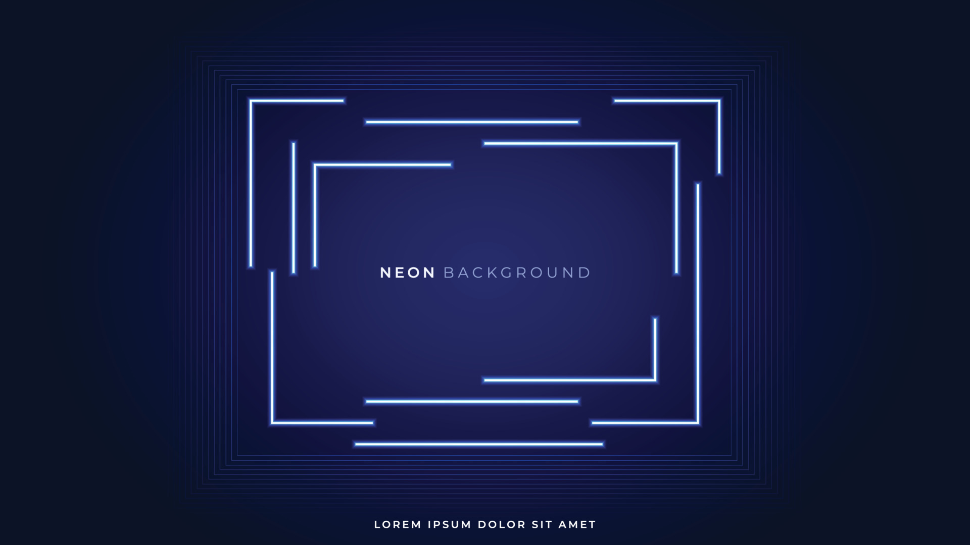 Abstract neon lines background. Geometry glow lines shape. Blue neon lines abstract futuristic ...