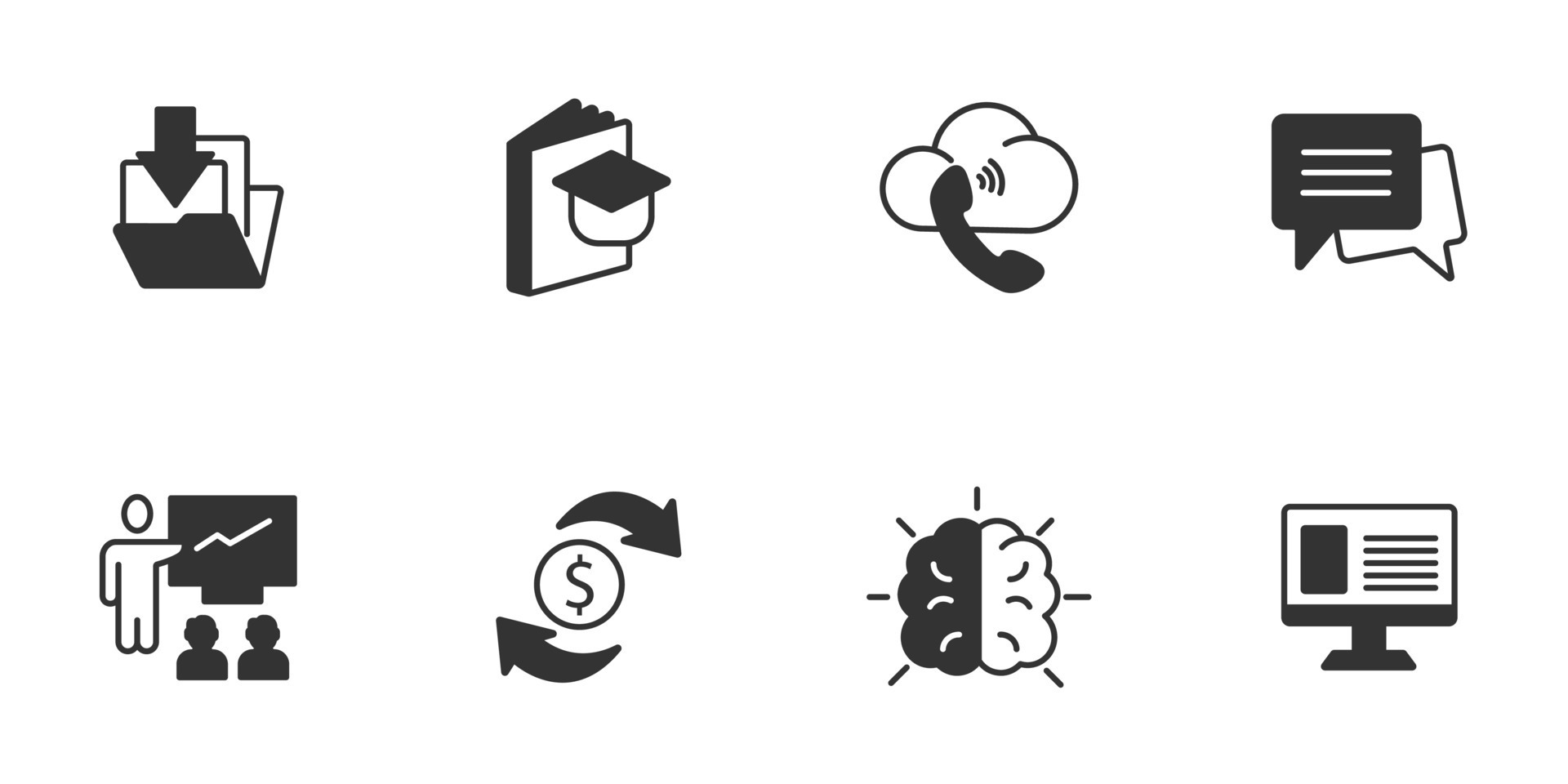 e-learning icons set . e-learning pack symbol vector elements for ...