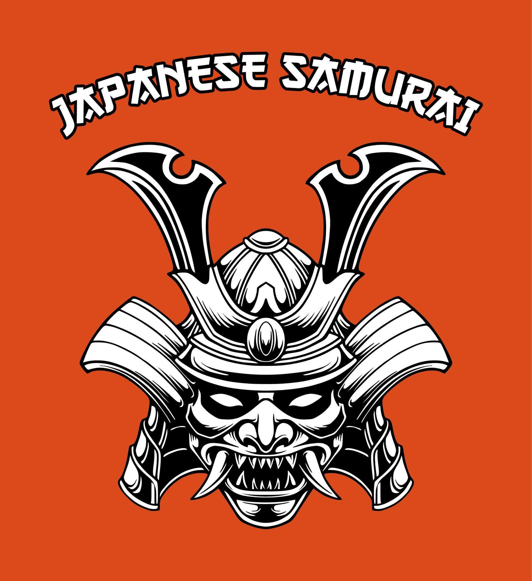 Japanese Samurai Helmet Vector Illustration 11997523 Vector Art At Vecteezy