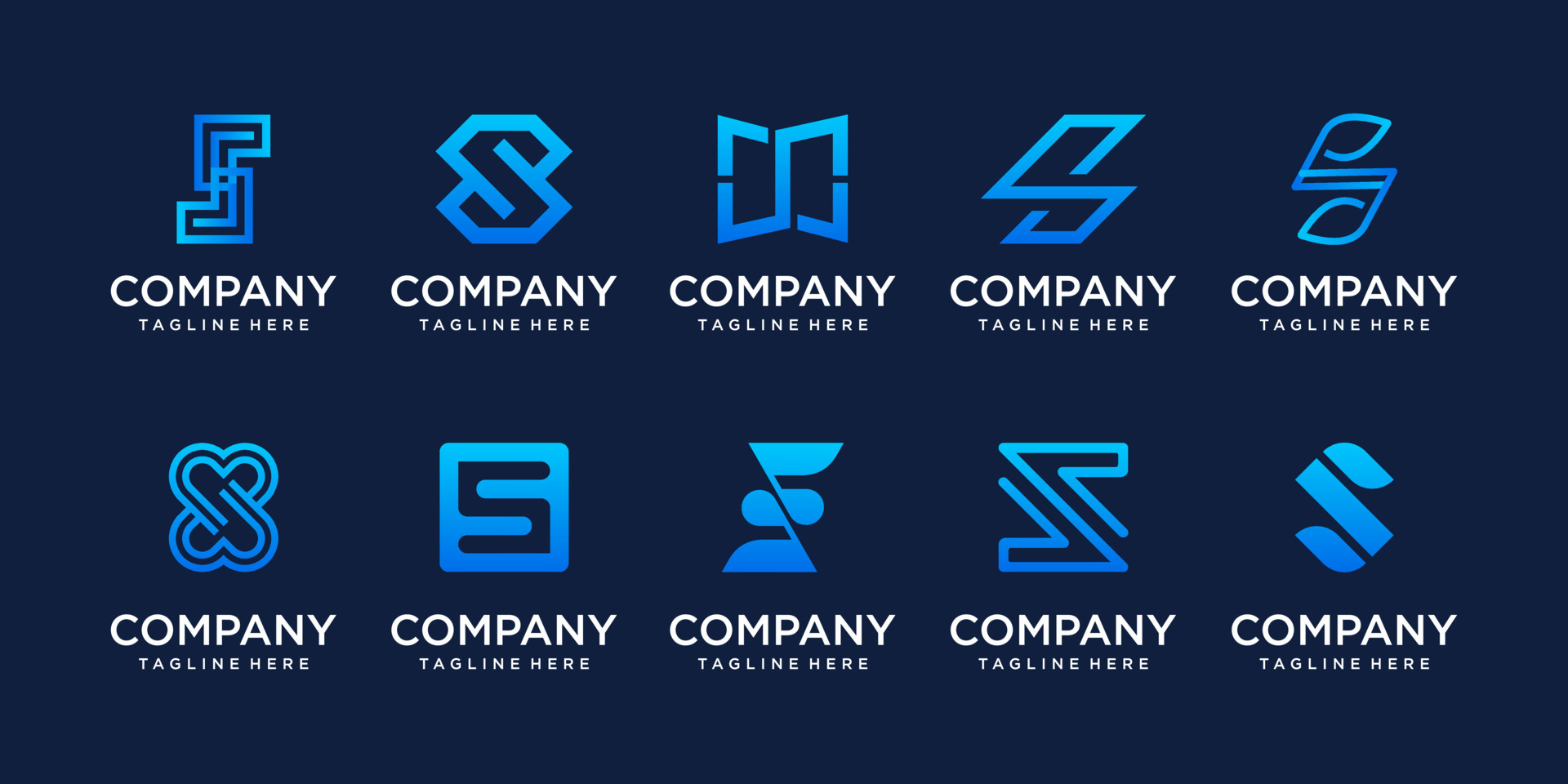 Set Of Collection Initial Letter S Ss Logo Design Template Icons For Business Of Fashion Sport
