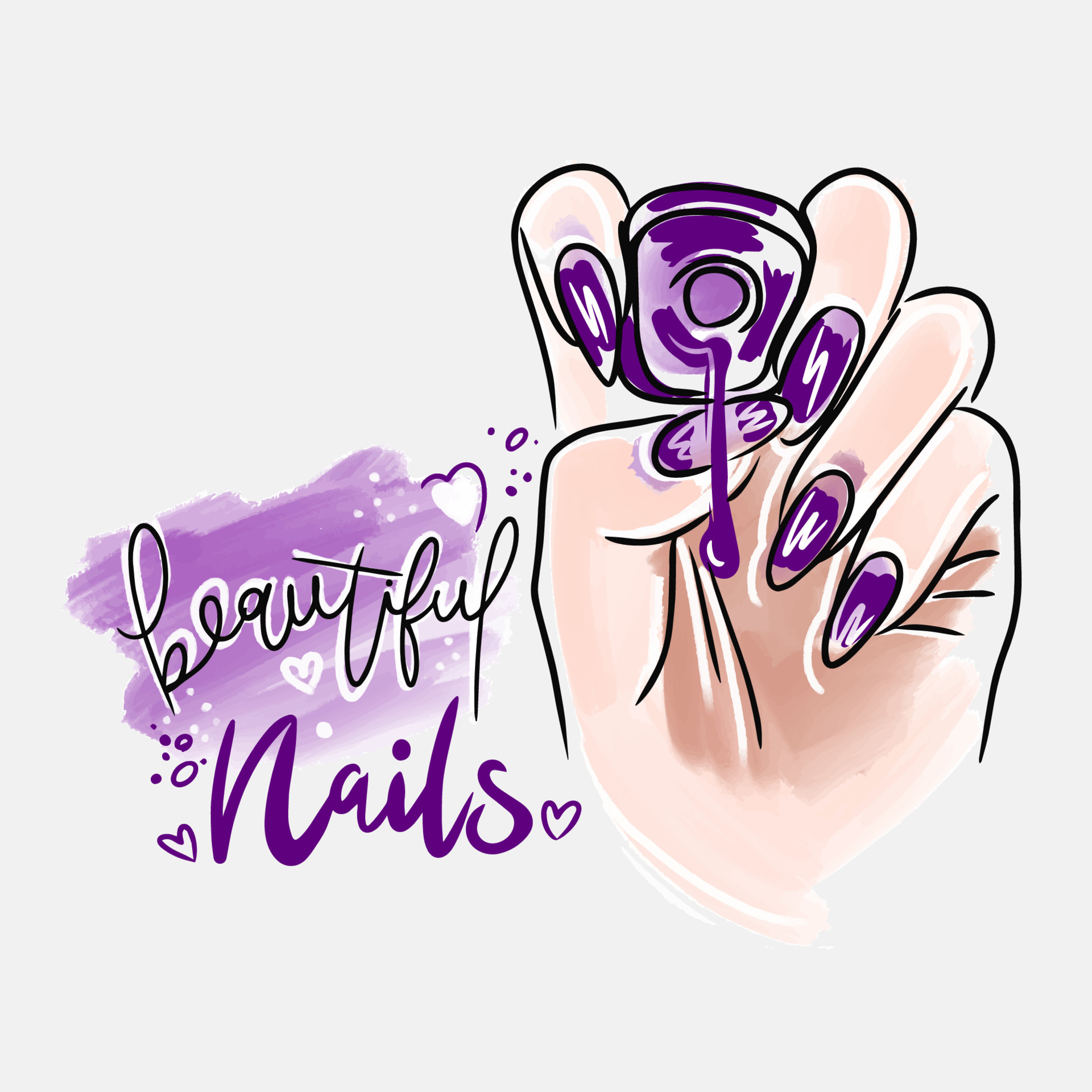 Beautiful Nails Handwritten Inscription Hand With Long Nails Holds beautiful-nails-handwritten-inscription-hand-with-long-nails-holds