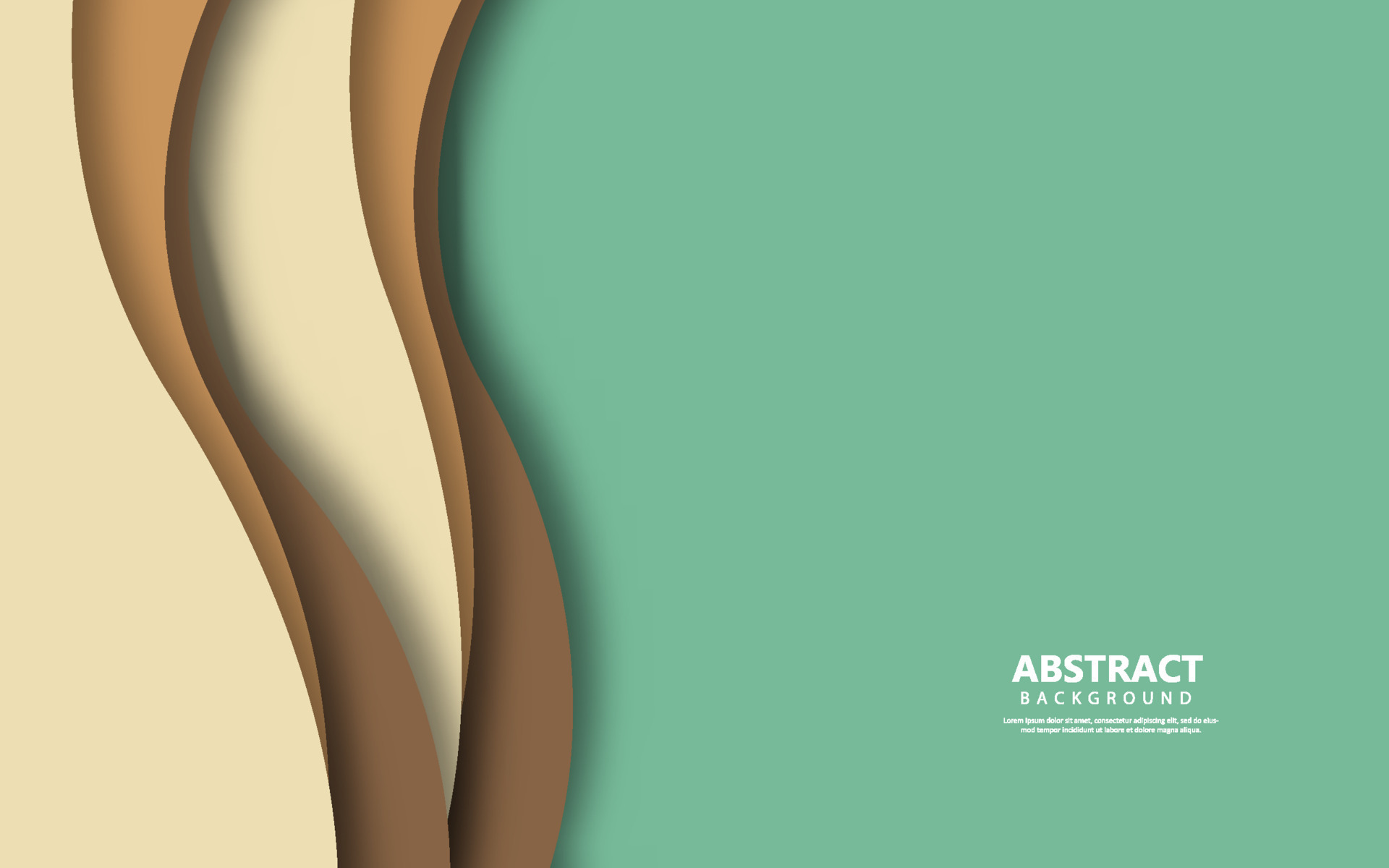 Minimal Green Wave Shape And Cream Papercut Background 11998338 Vector Art At Vecteezy