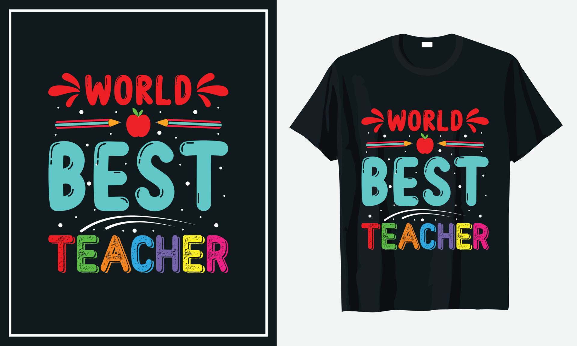 Teacher T Shirt Design Vector 11998537 Vector Art At Vecteezy