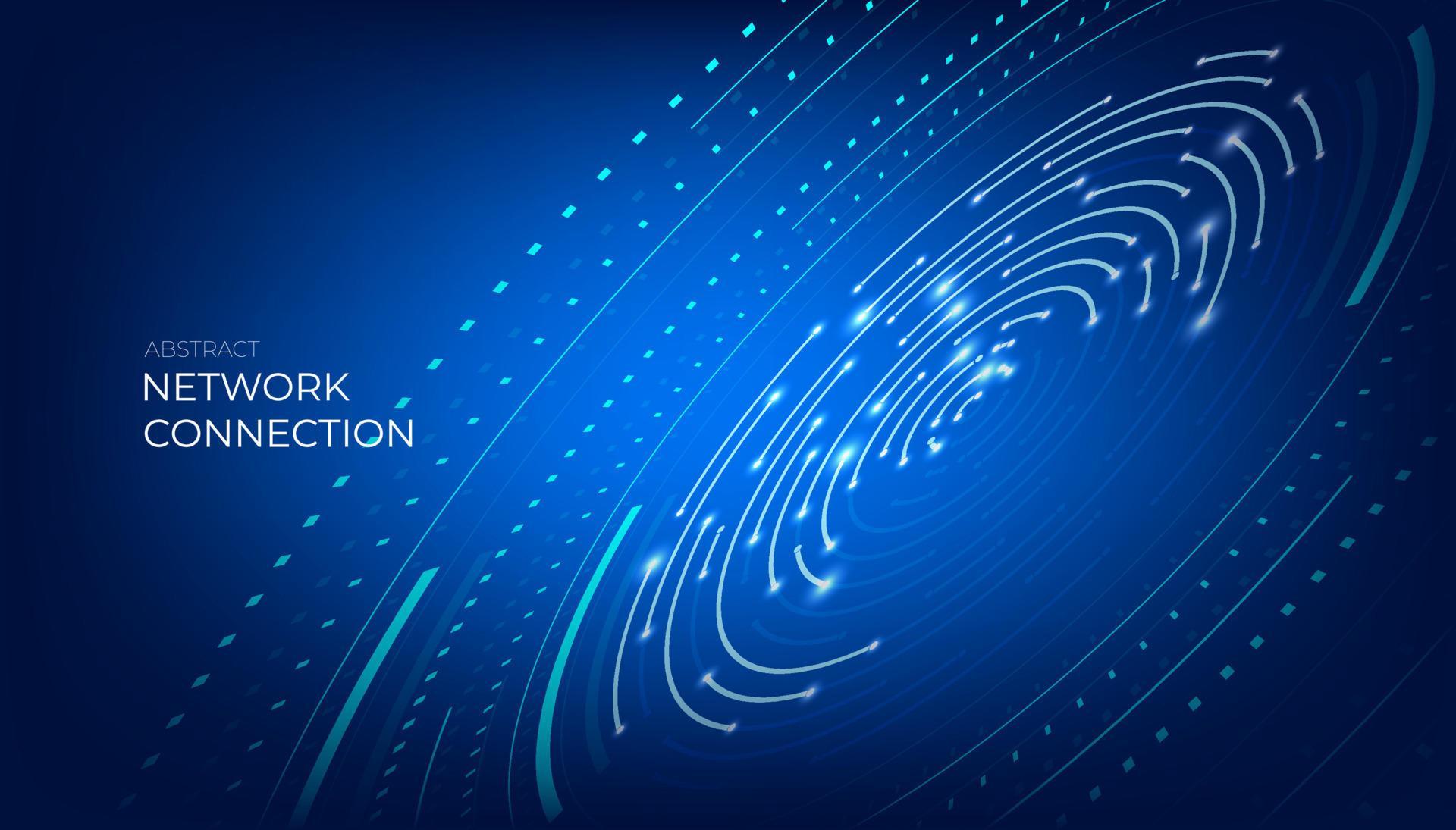 Abstract Digital Network Connection Futuristic Connection Circle Background 11999638 Vector
