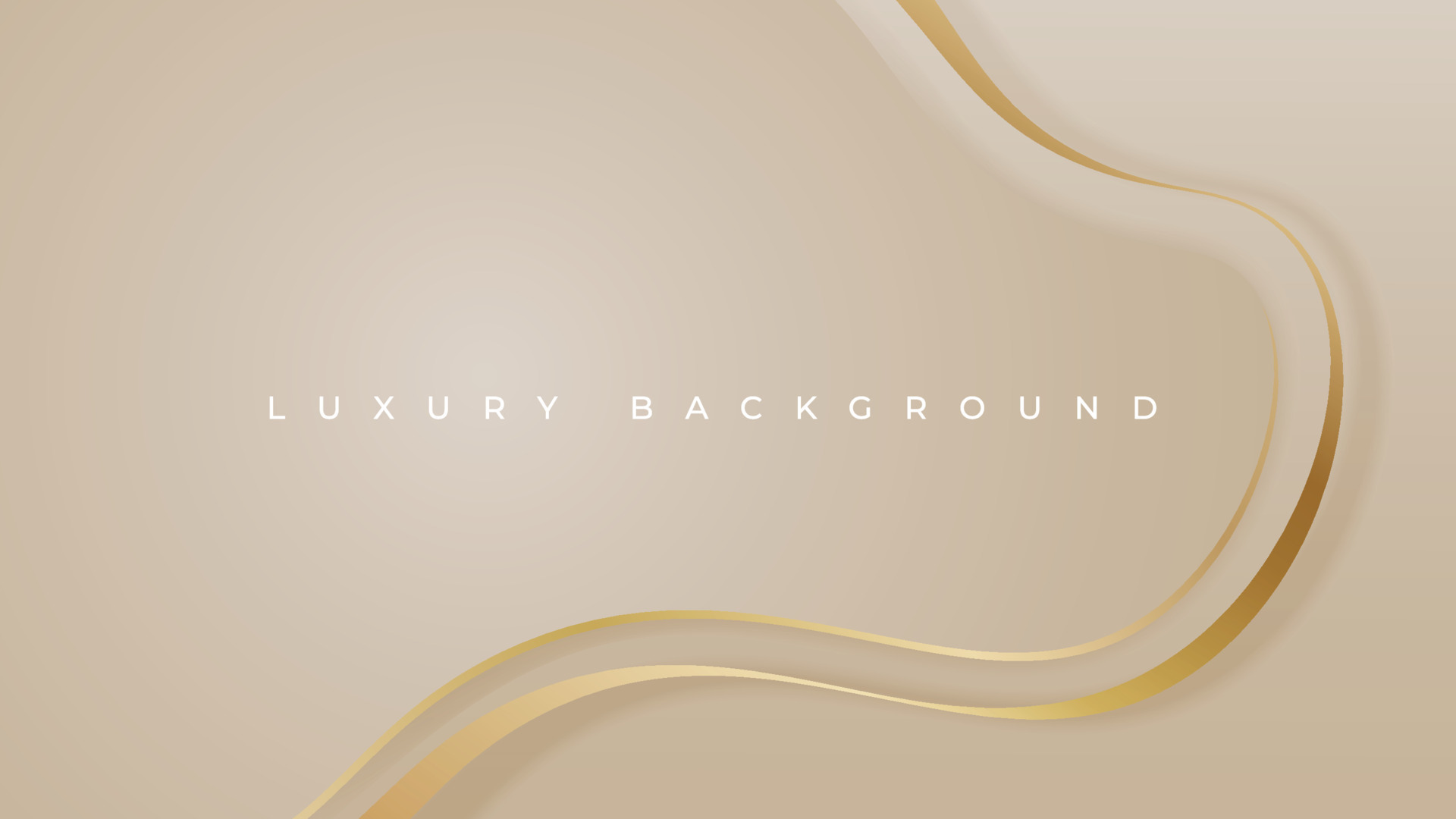 Abstract luxury background with golden wave lines, paper cut style ...