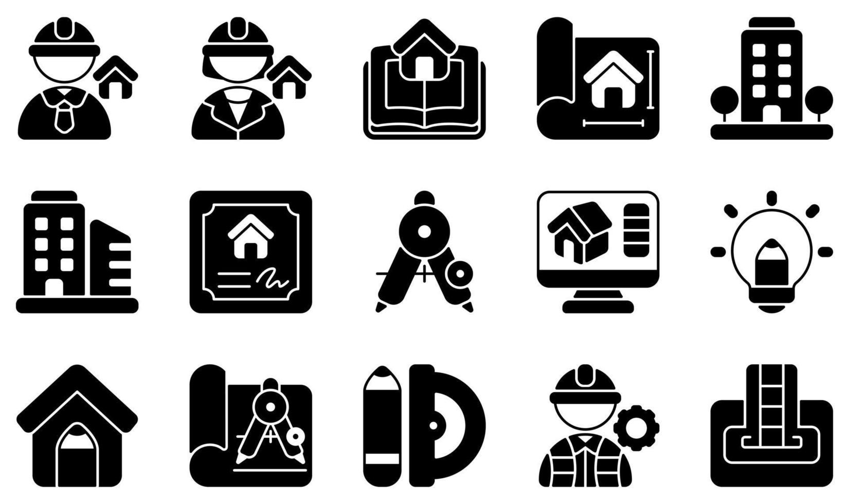 Set of Vector Icons Related to Architecture. Contains such Icons as ...