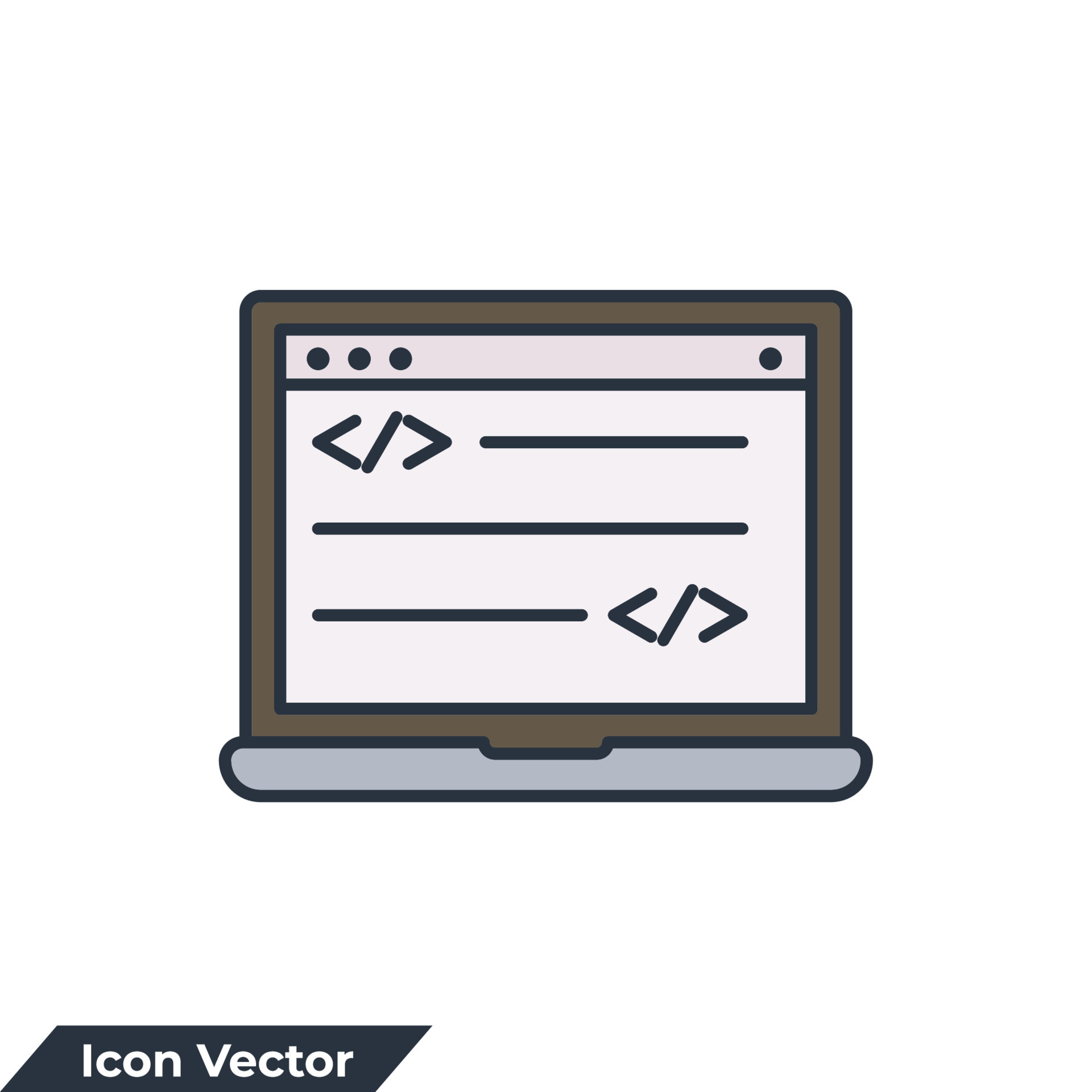 Web Development and Website Configuration icon logo vector illustration ...