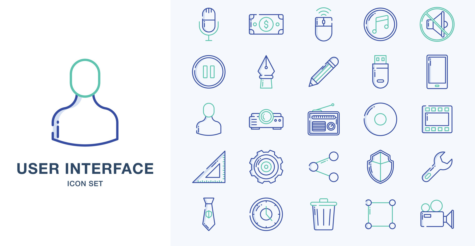 Basic Ui Essential Icon Web Icon Set Outline Coloured Icon Set
