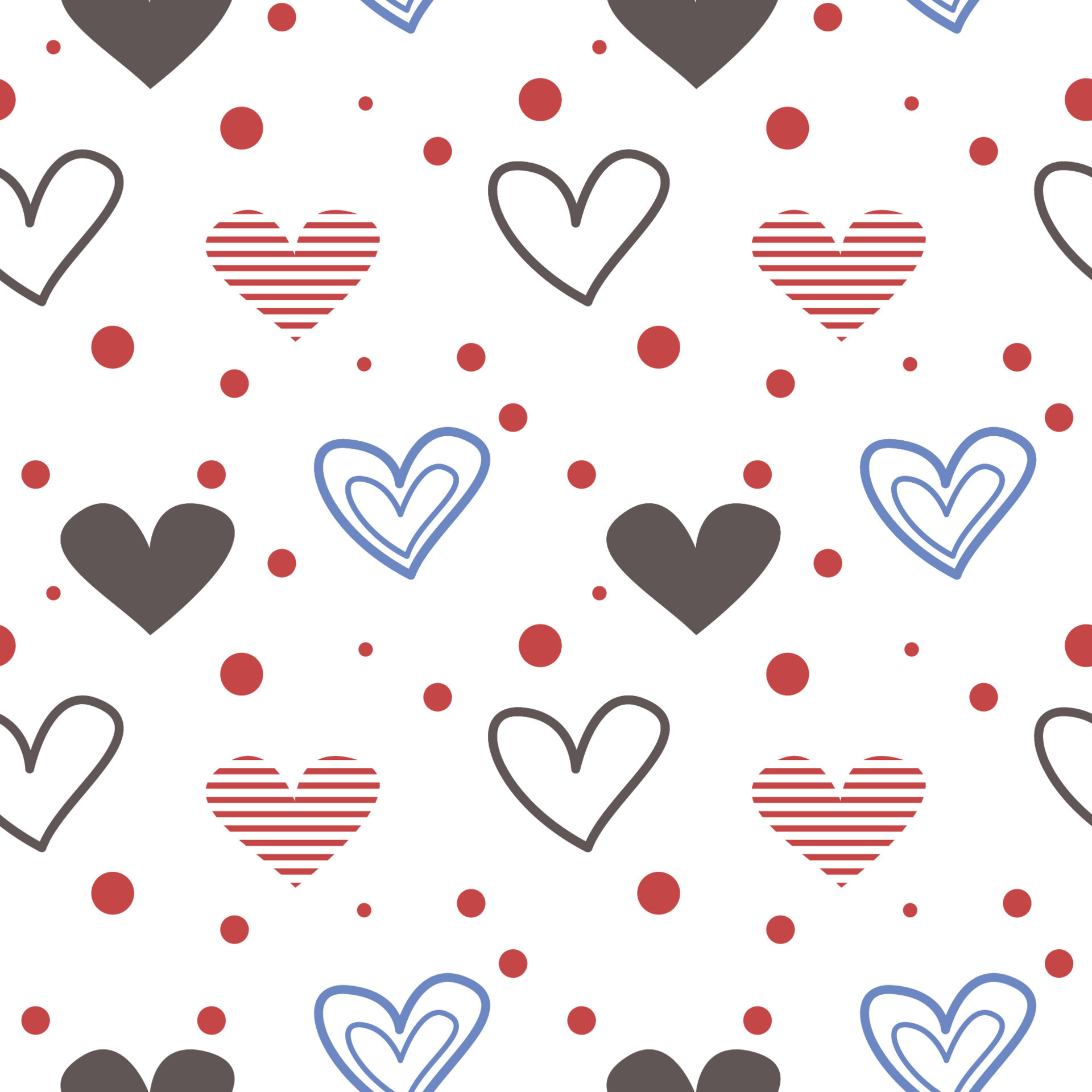 Heart Seamless Pattern Digital Paper 12001139 Vector Art At Vecteezy