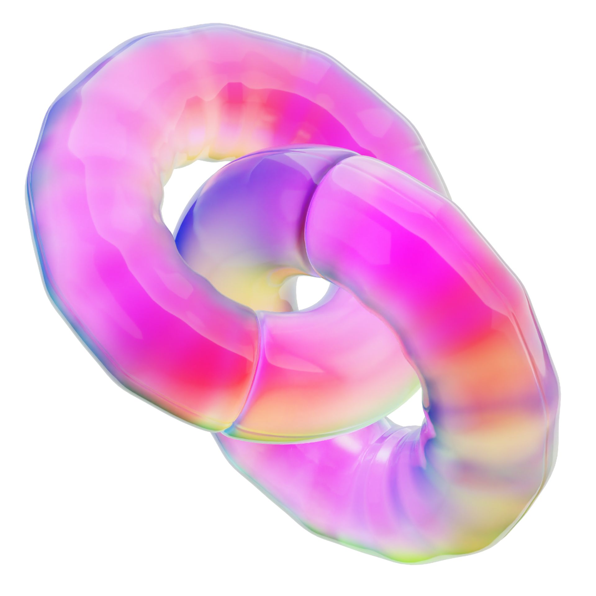 3d Abstract Shape With Iridescent Color Illustration Isolated Geometric Shapes For Decoration