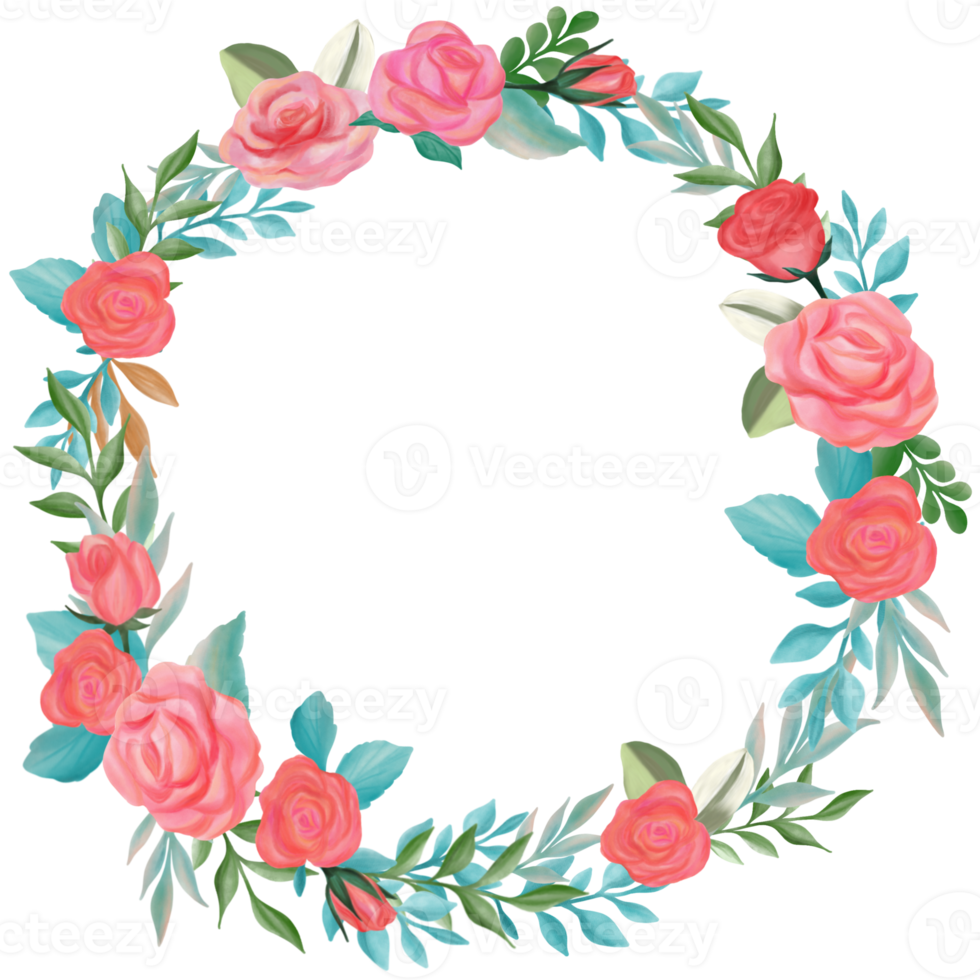 Rose Flower Bouquet Watercolor Frames 12001728 Png