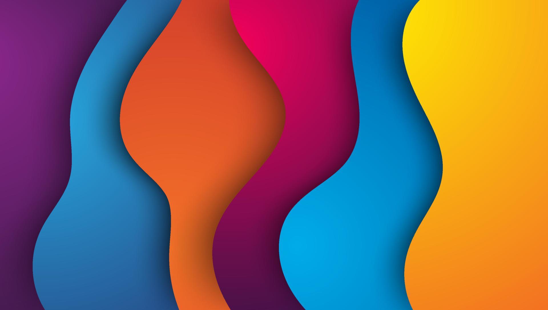 Modern Colorful Gradient Dynamic Geometric Abstract Background With Shadow Overlay Effect