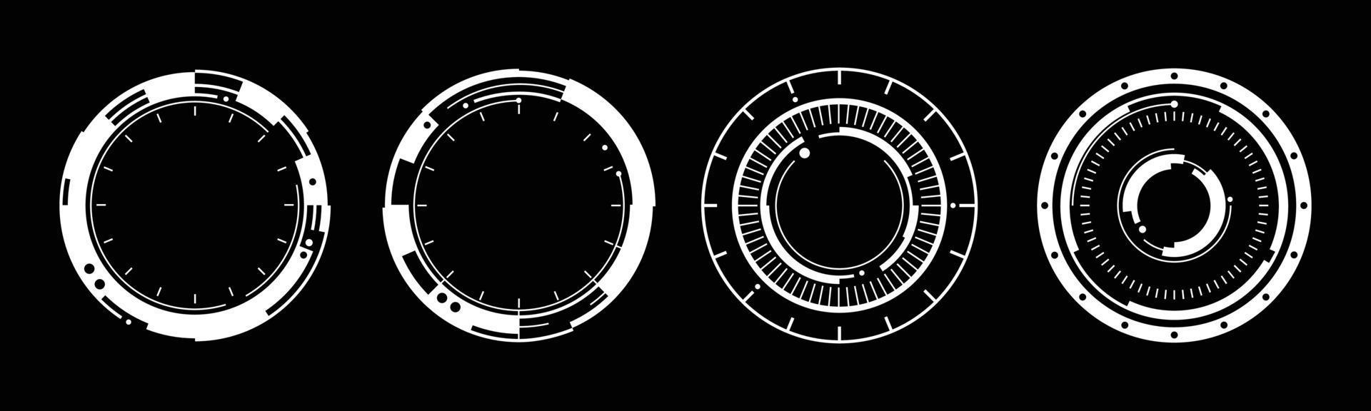 High technology HUD user interface. sci-fi futuristic display with ...