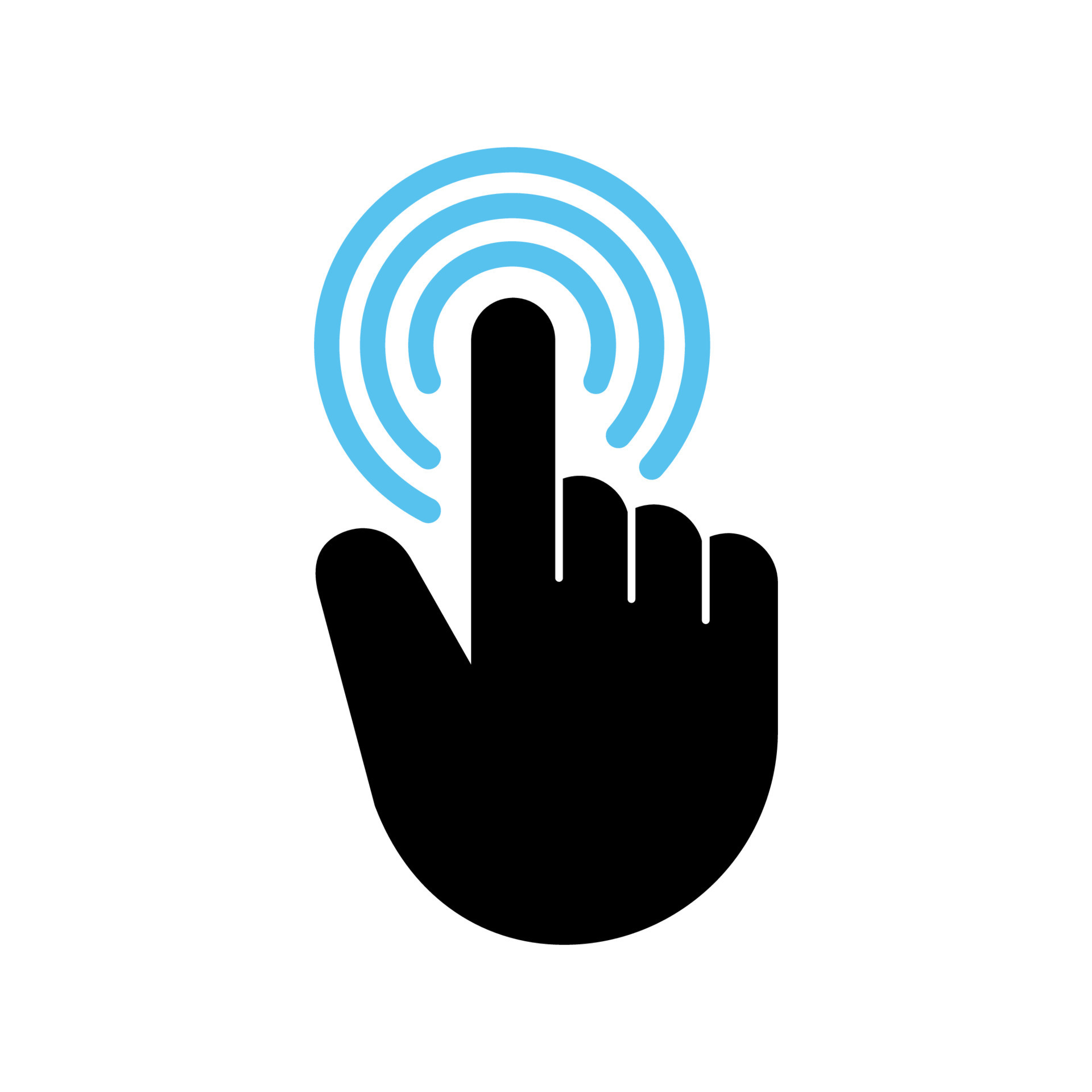 Finger touch screen gesture, Vector. 12002852 Vector Art at Vecteezy
