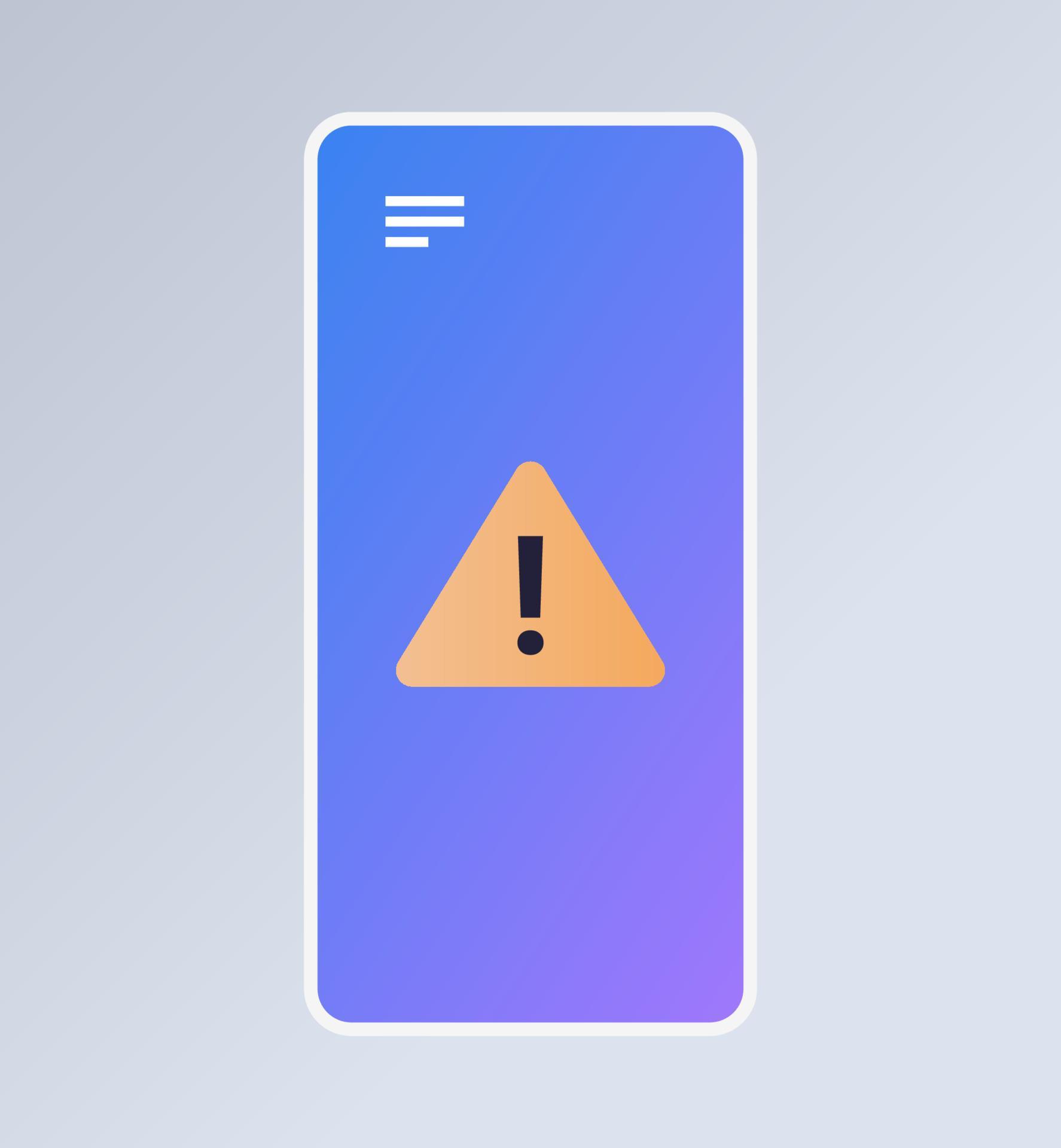 Problem Smartphone Application Software Error And Technology Exclamation Mark Icon Smartphone